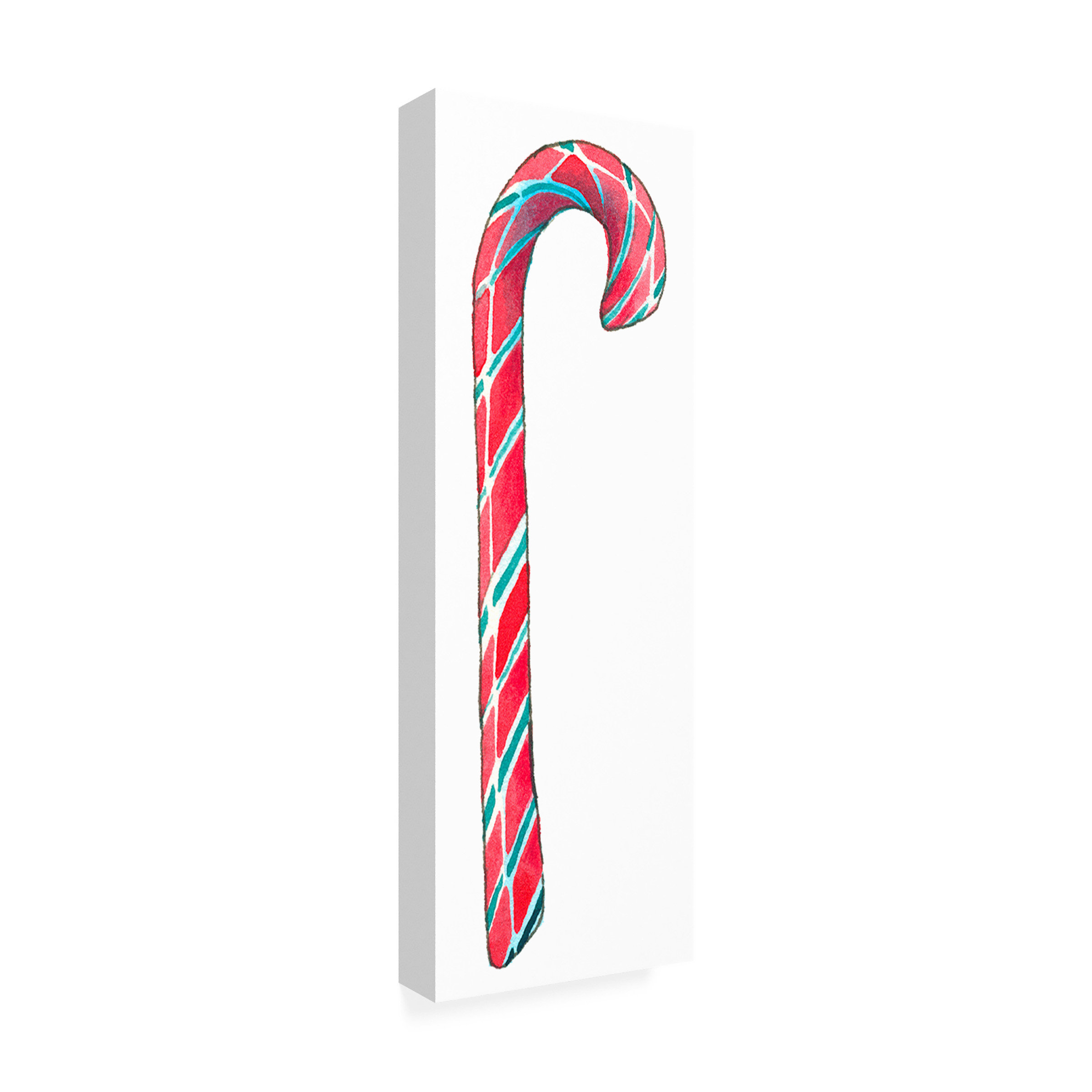 The Holiday Aisle® Red Candycane On Canvas by Wendy Edelson Canvas Art ...