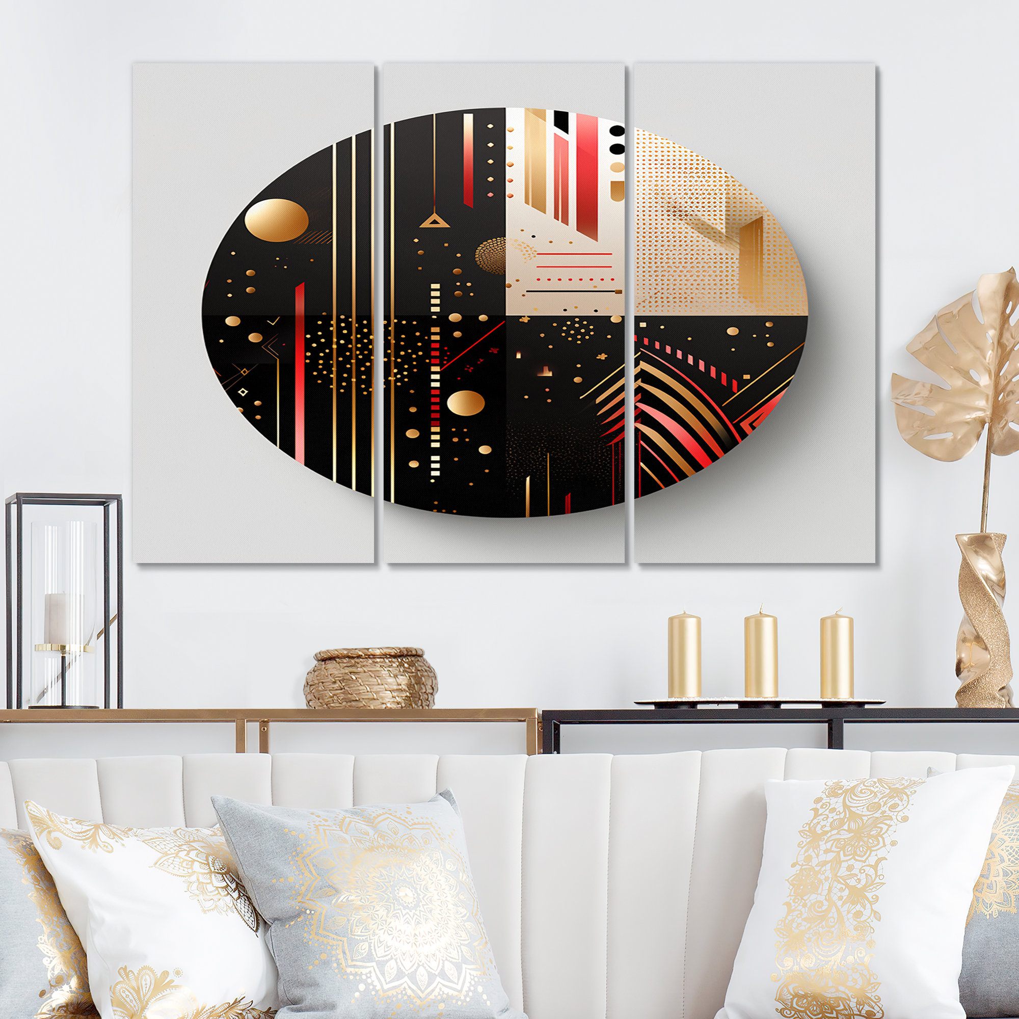 Latitude Run® Boho Chic Celebration Geometric Circle Art III 3 Pieces ...