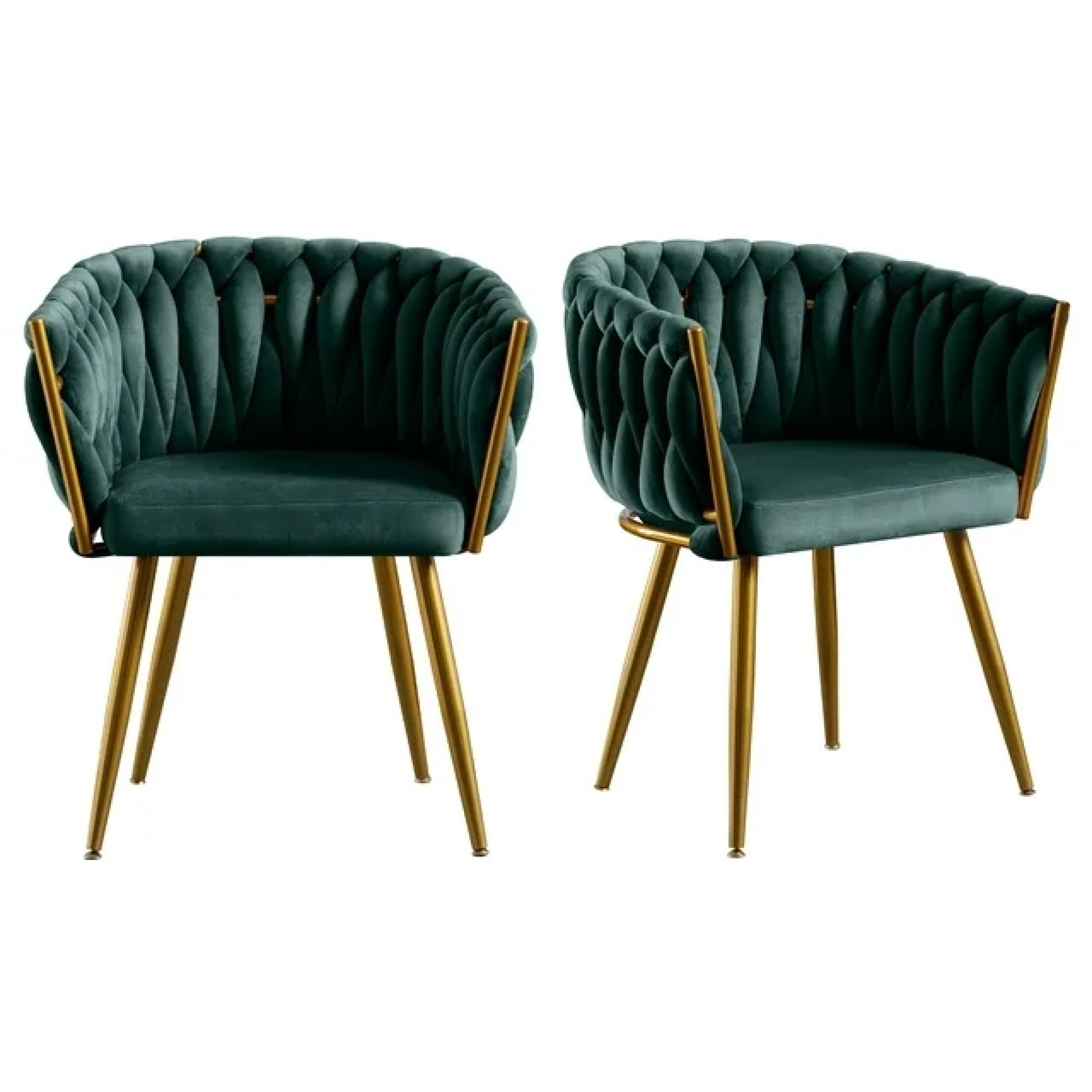Mercer41 Caydee Fabric Upholstered Metal Armchair | Wayfair