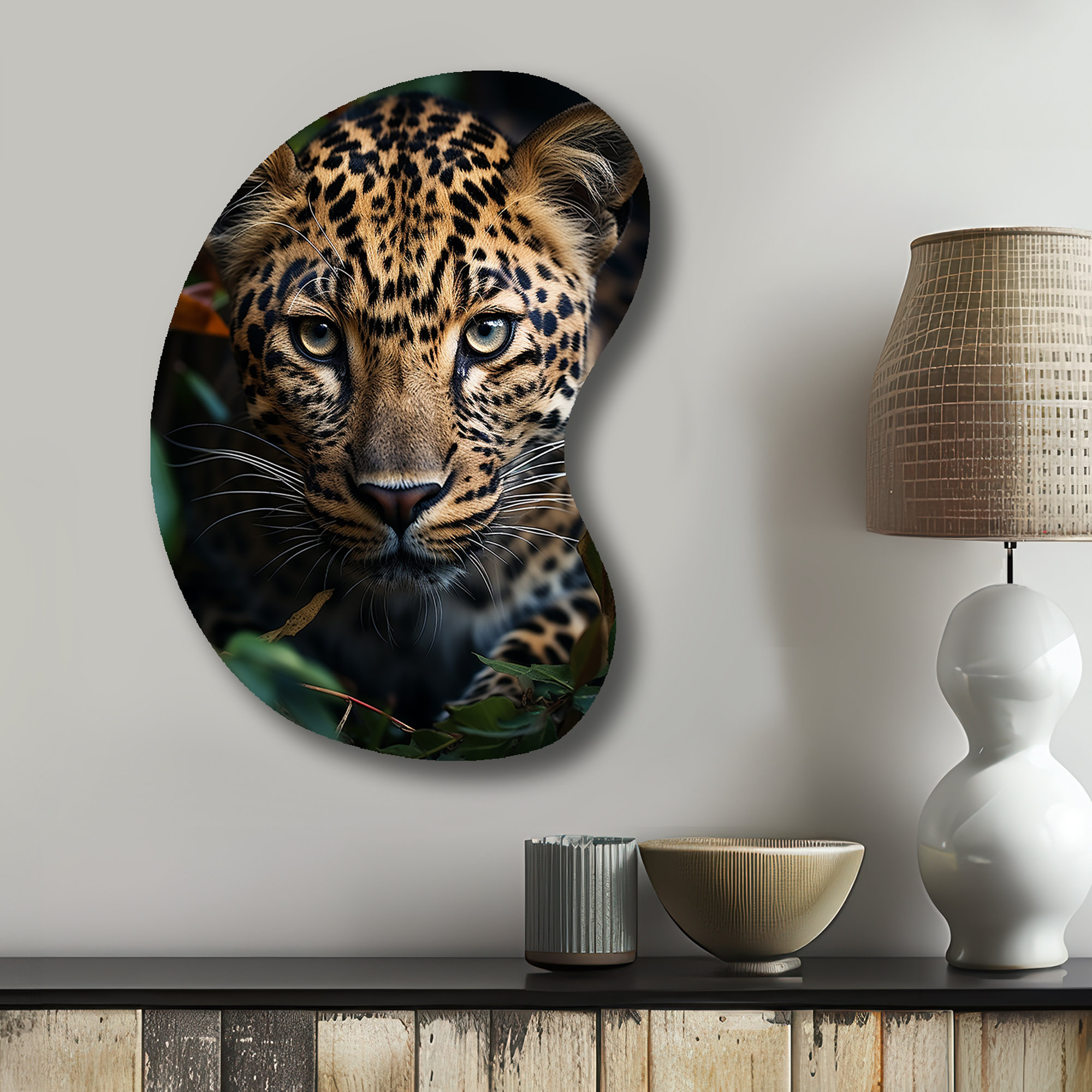 Design Art Cheetah Portrait Silent Stalk V - Leopard/Cheetah Boom Shape ...