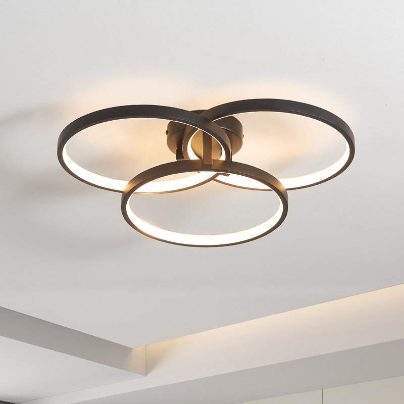 Ivy Bronx Modern Black LED Ceiling Light | Wayfair