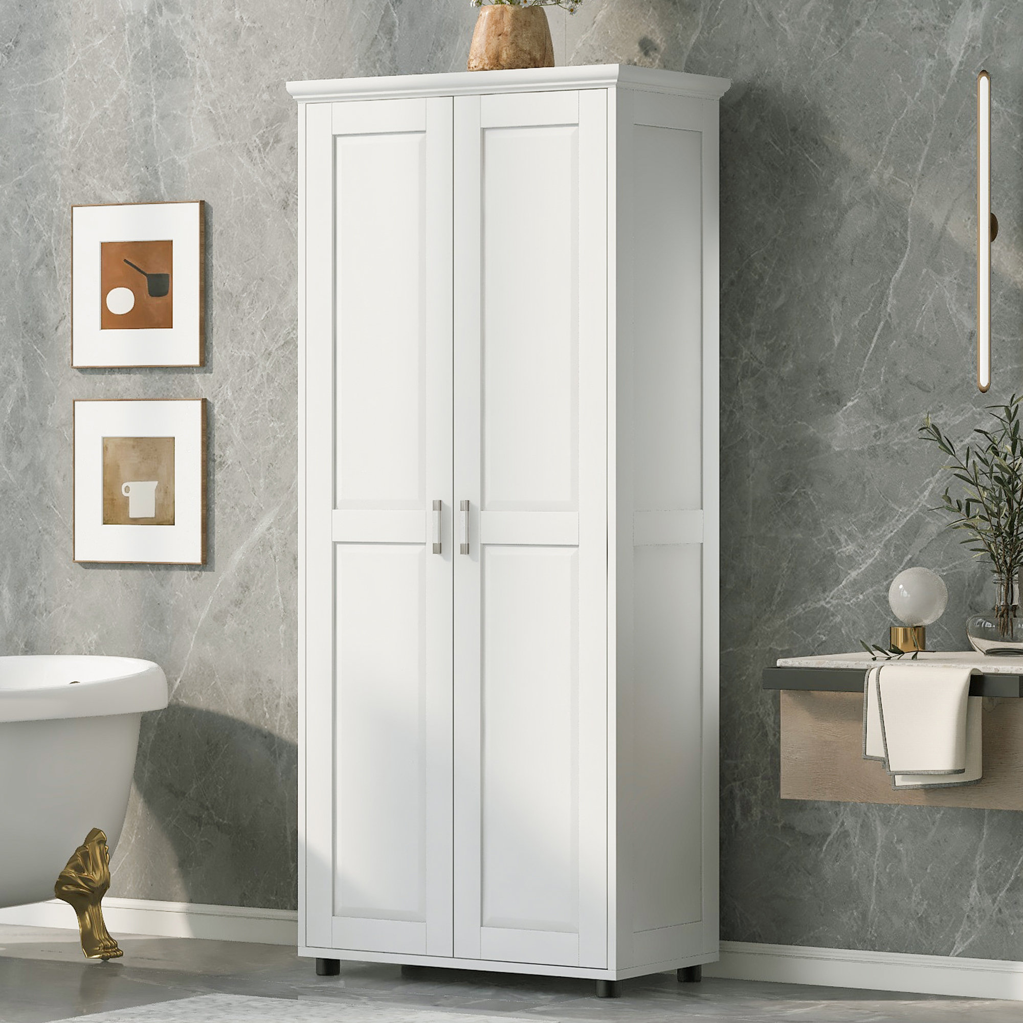 Wildon Home® Storage Cabinet with Two Doors for Bathroom | Wayfair