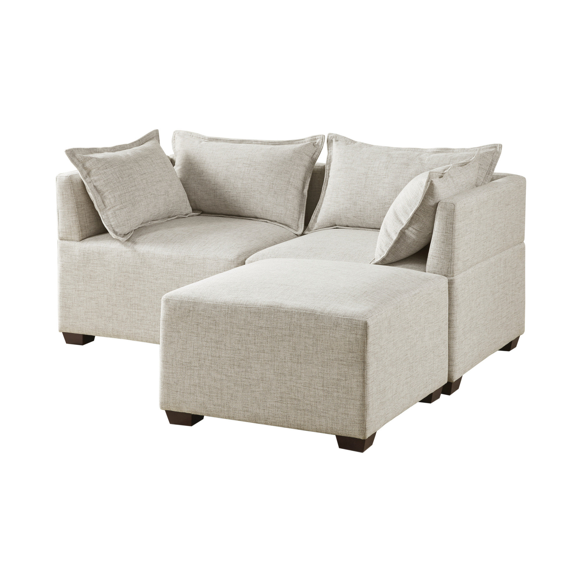Latitude Run® Wolfe Serenity 3-Piece Modular L-Shape Sofa Ensemble ...