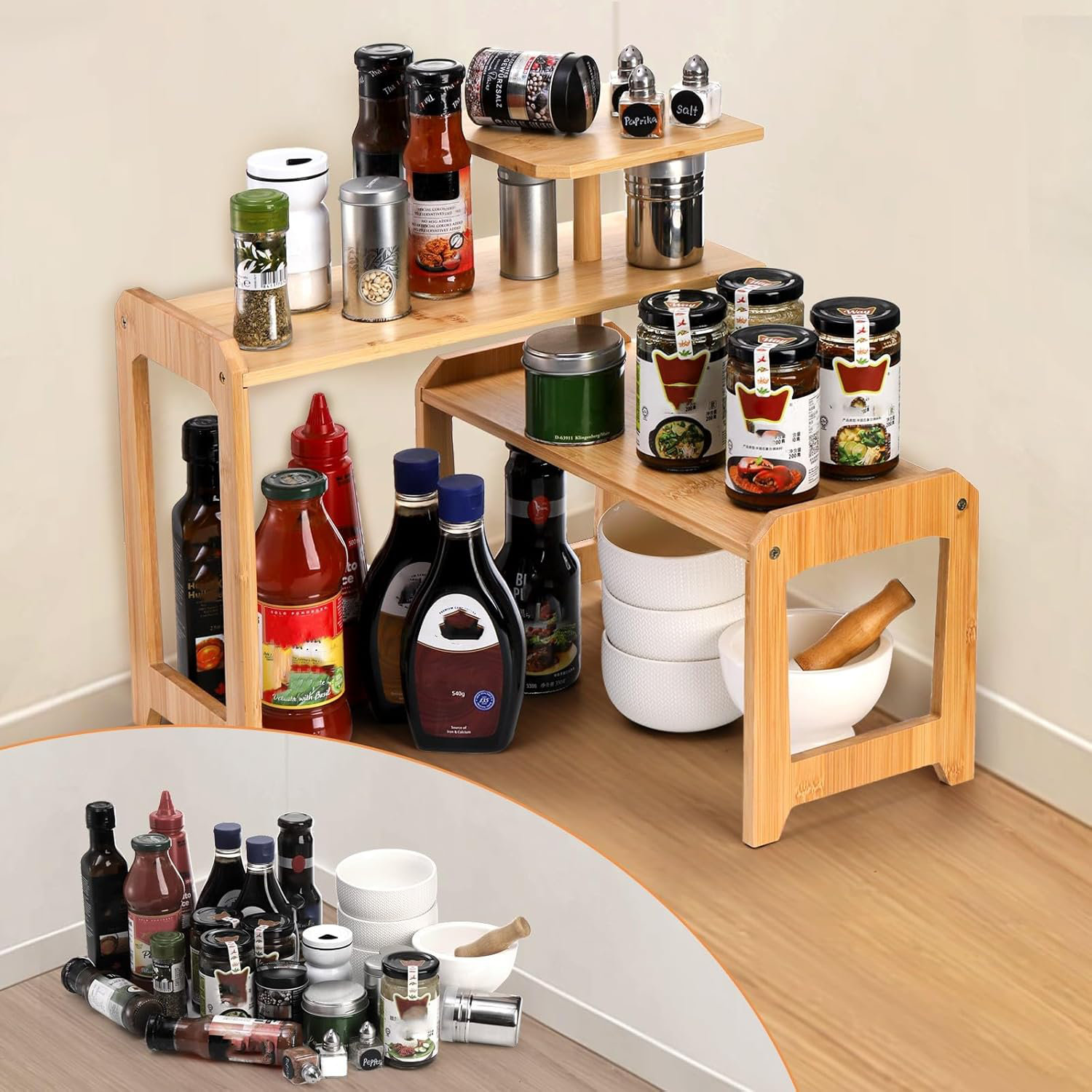 Loon Peak® 3 Tier Kitchen Counter Spice Rack | Wayfair