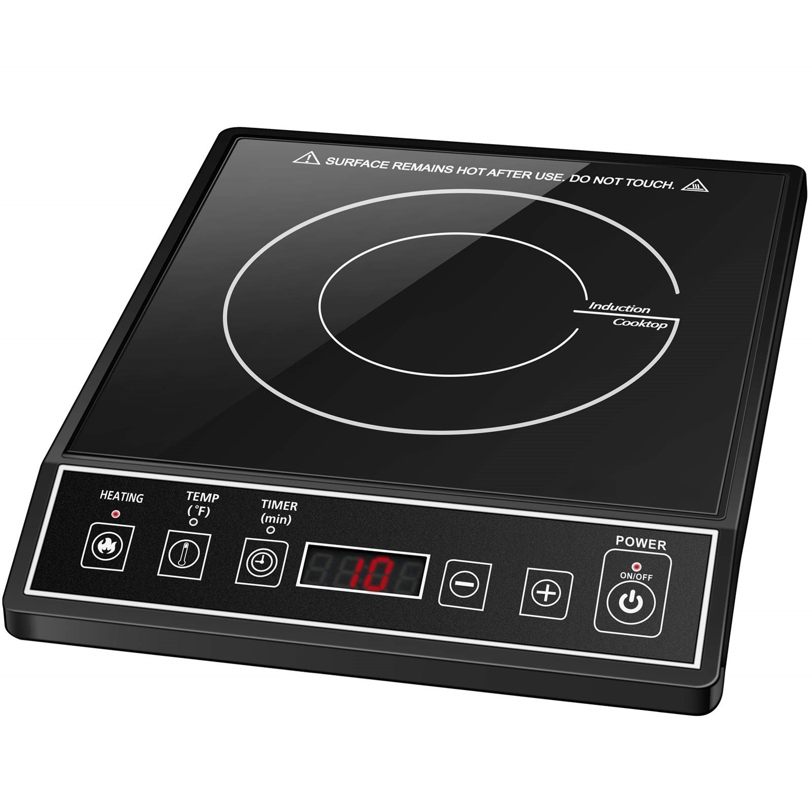 MODERN WALLS LLC 1800W Portable Induction Cooktop Countertop Burner ...