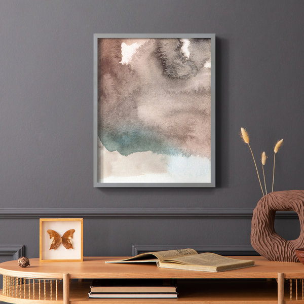 Ebern Designs Red Ochre Abstract I Framed Print - Solid Wood | Wayfair