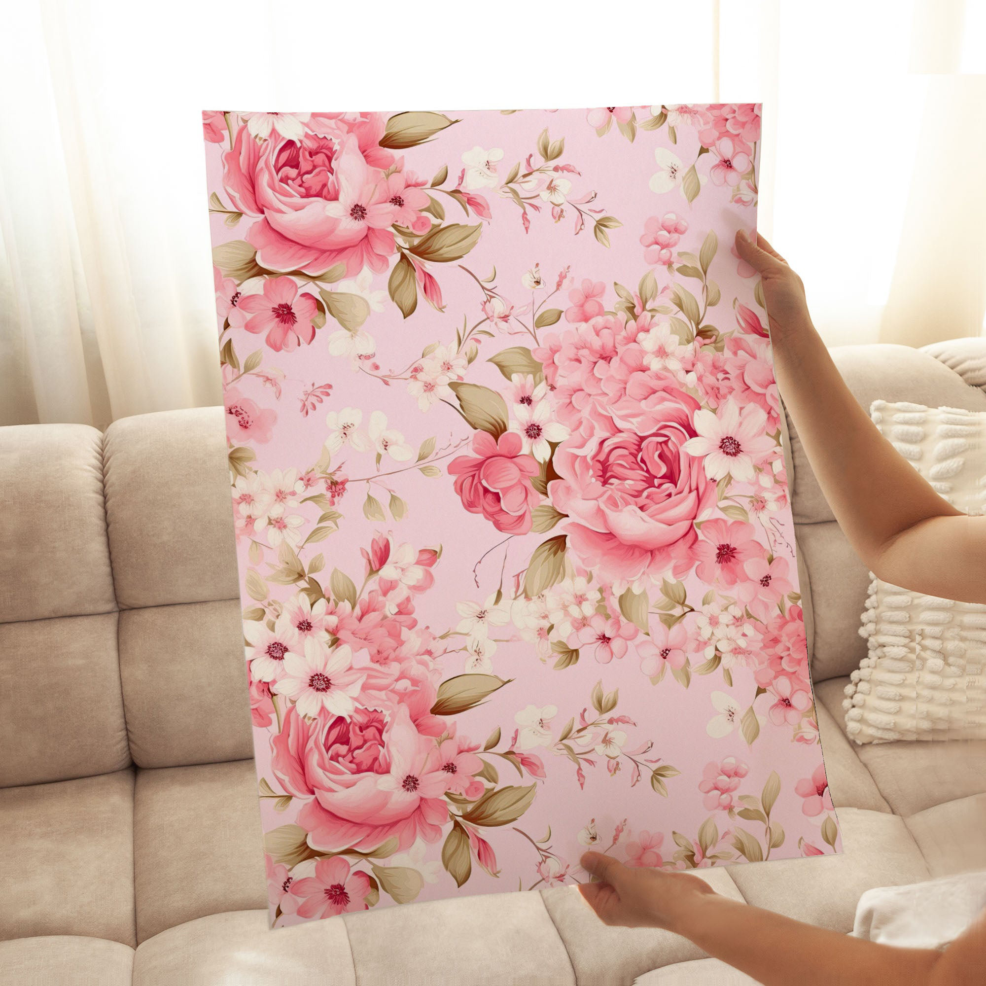 Winston Porter Floral Pink Shabby Chic Flowers XIII Shabby Chic ...