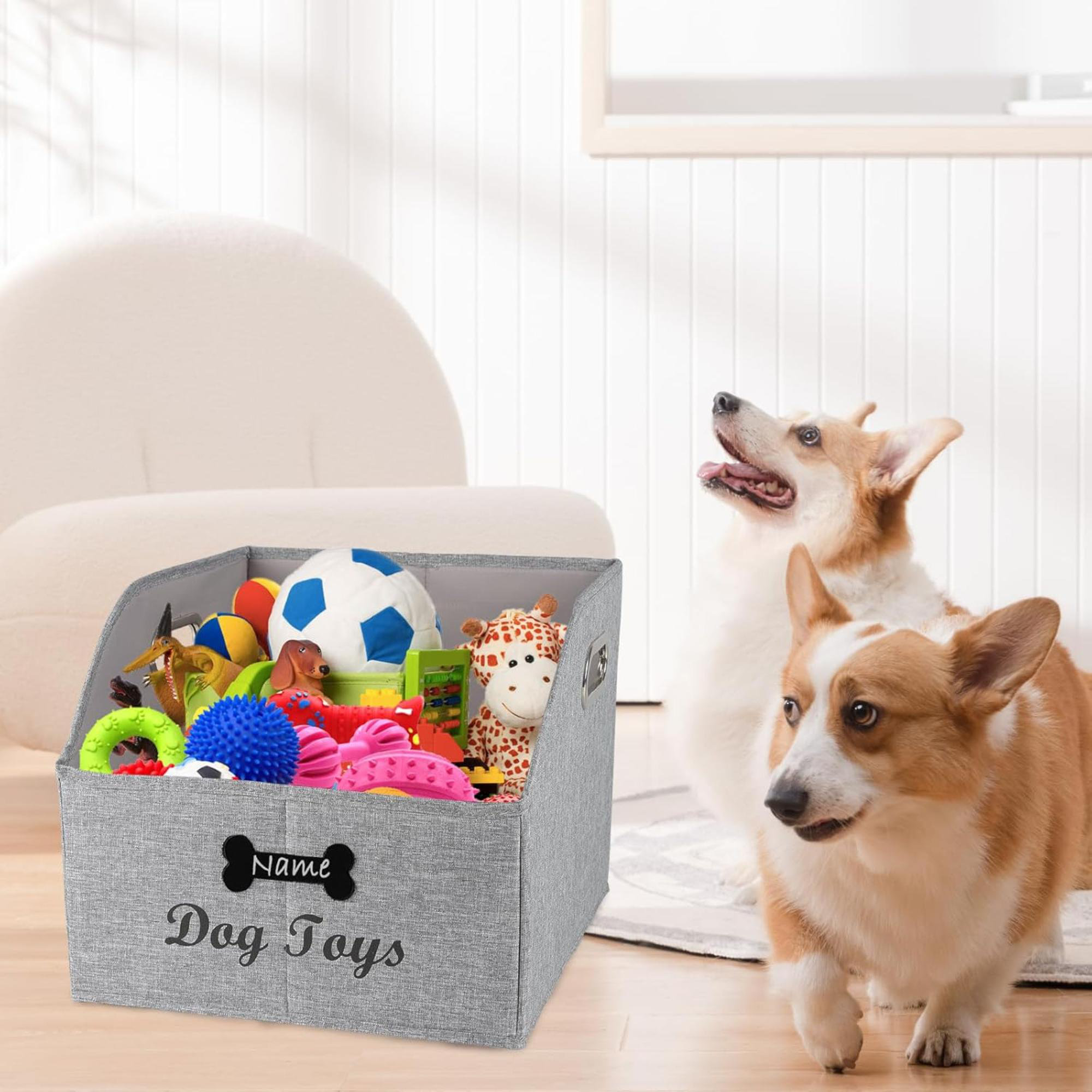 Archie & Oscar™ Big Dog Toys Storage Bins Canvas Foldable Fabric ...
