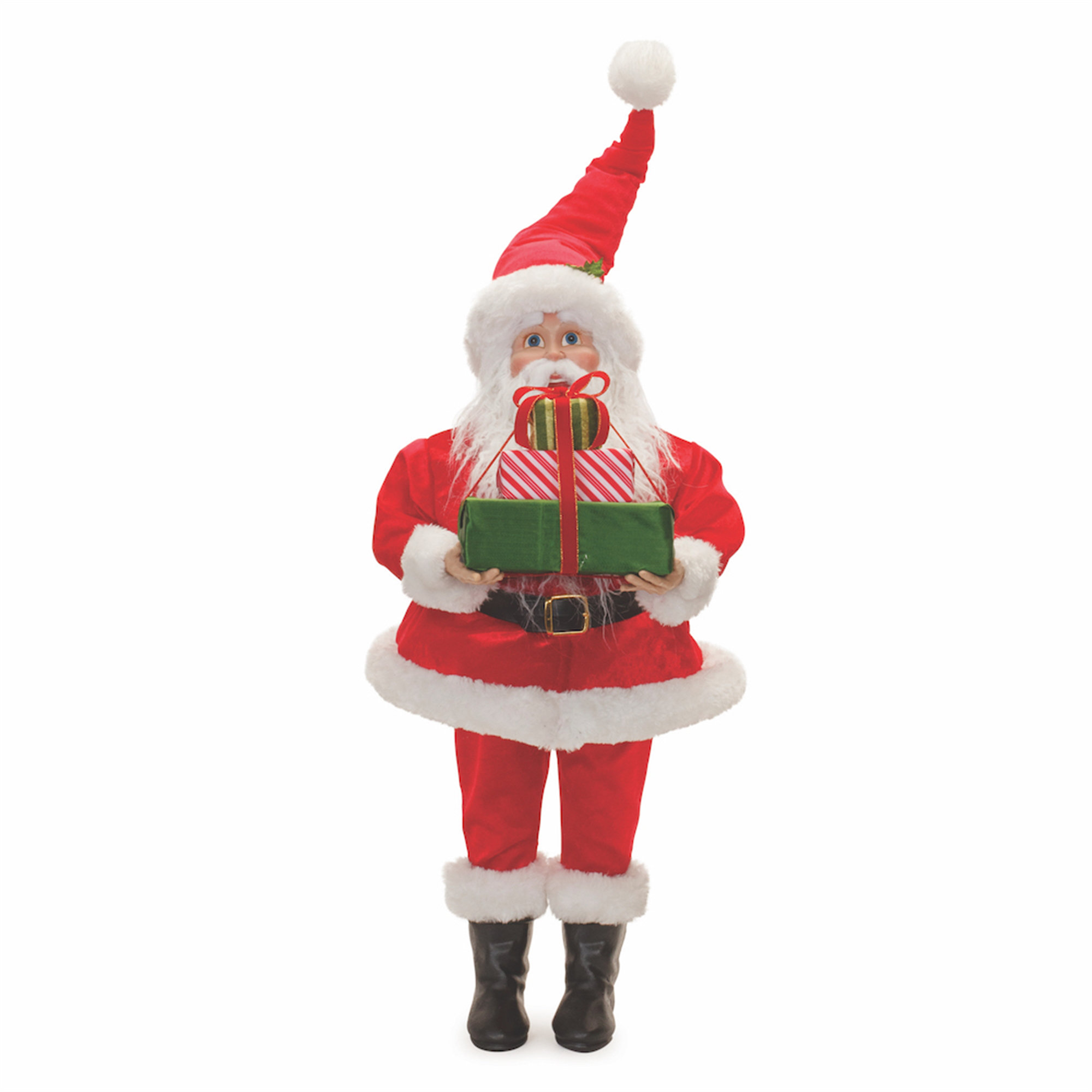 The Holiday Aisle® Plush Traditional Santa with Presents 30.5" | Wayfair