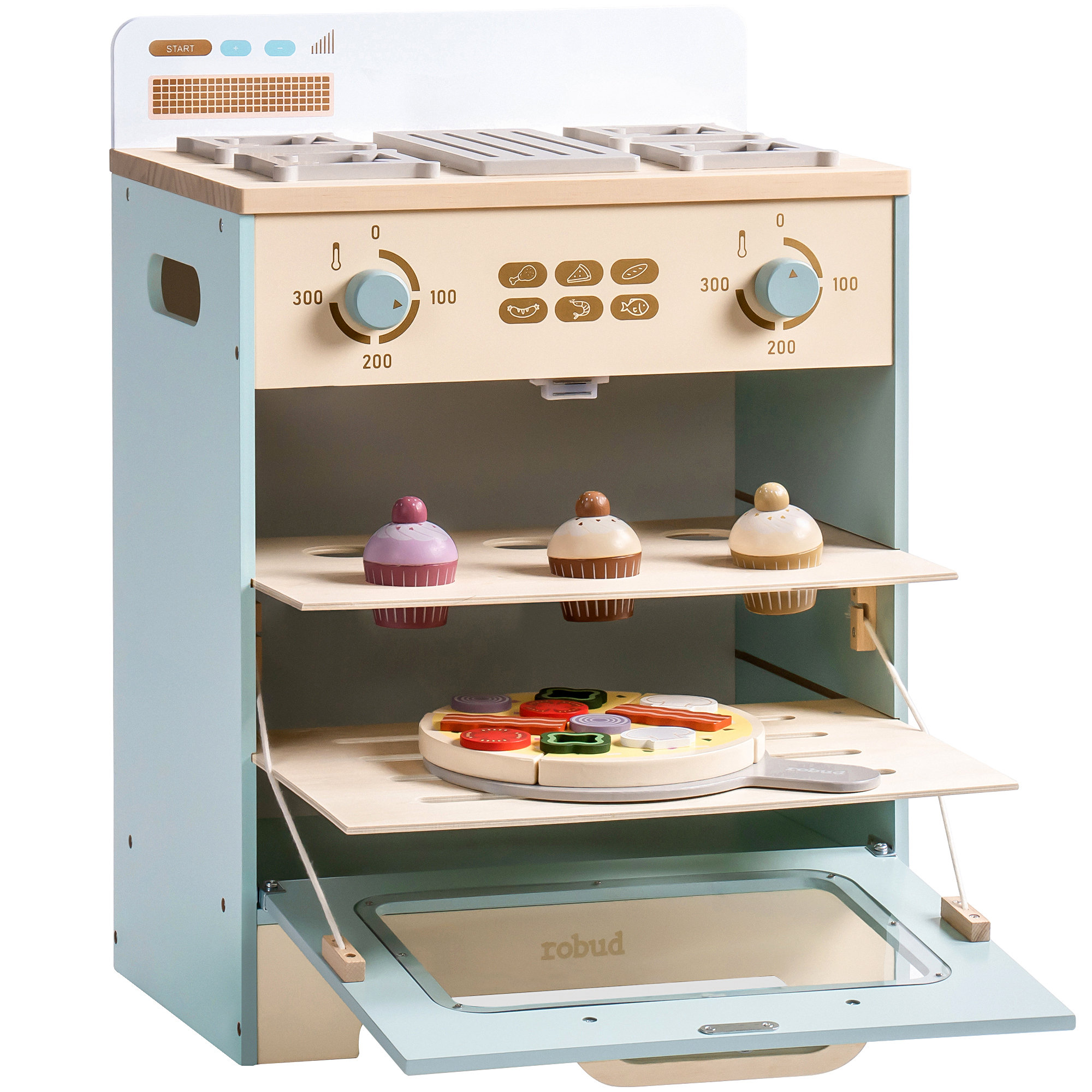 ROBUD Wooden Oven Playset, Kitchen Toy for Kids | Wayfair