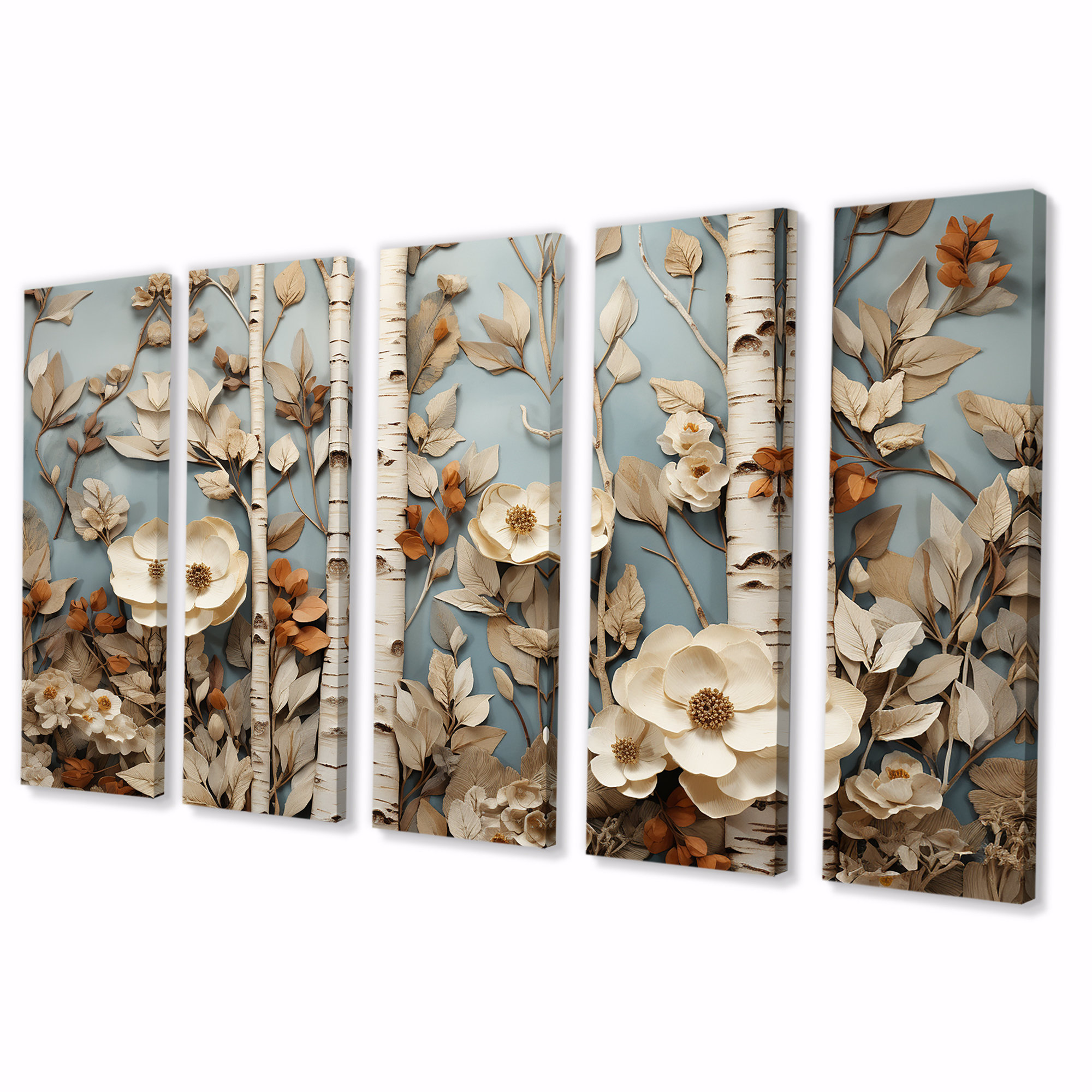 Lark Manor «White American Basswood Forest Colage - Tree», art mural 5 ...