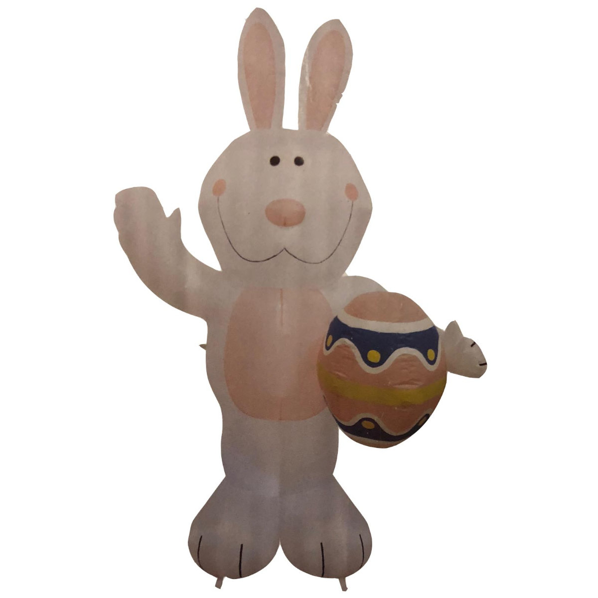 The Holiday Aisle® Bunny Holding Egg Inflatable | Wayfair