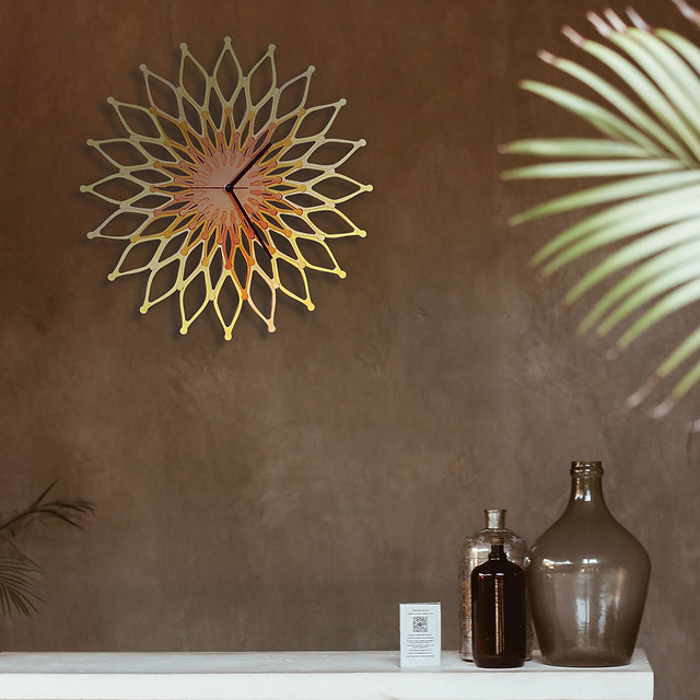 ONZENO Fireworks Manufactured Wood Wall Clock | Wayfair.co.uk