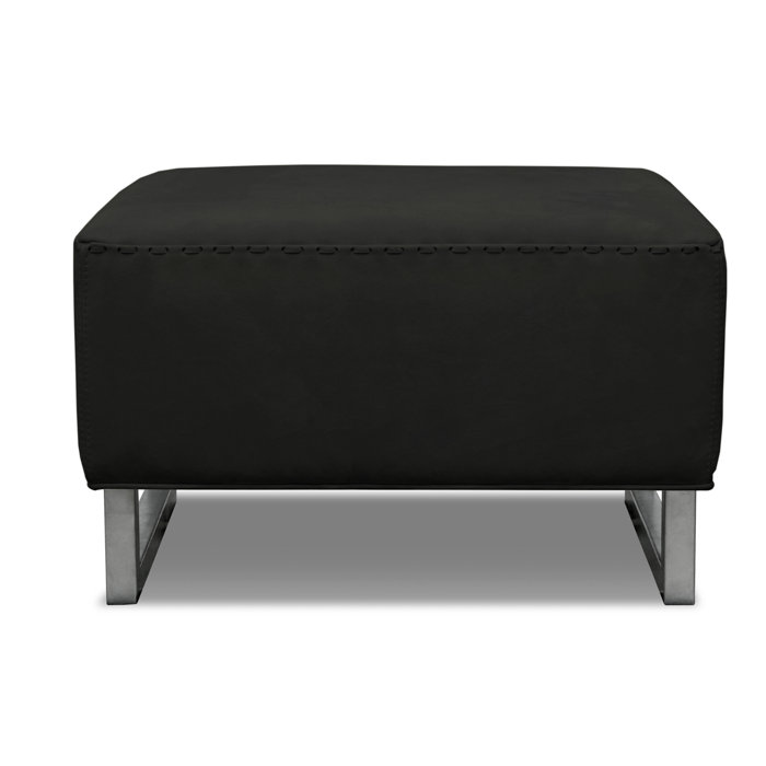 Eleanor Rigby Como Leather Ottoman | Wayfair