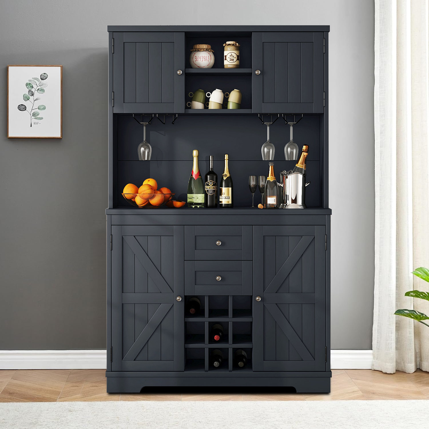 Ophelia & Co. Modern Bar kitchen buffet cabinet Cabinet tall sideboards ...