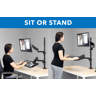 Mount-It Full Motion Height Adjustable Sit Stand Monitor Desk Mount ...