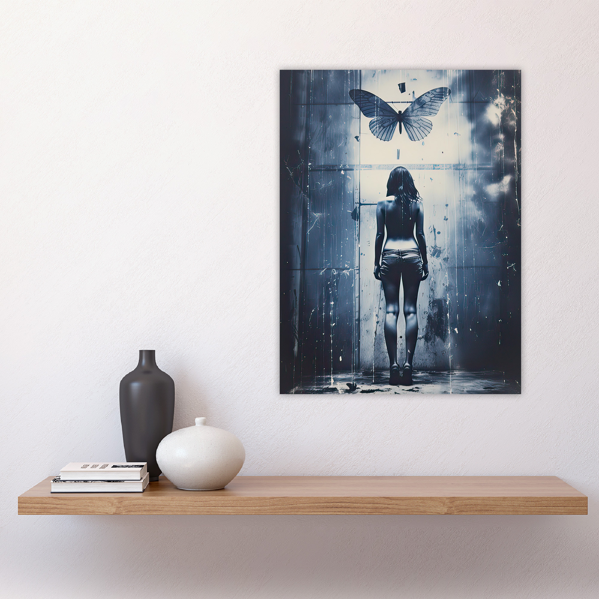 Happy Larry Wall Art Print Butterfly Effect Conceptual Woman Portrait ...