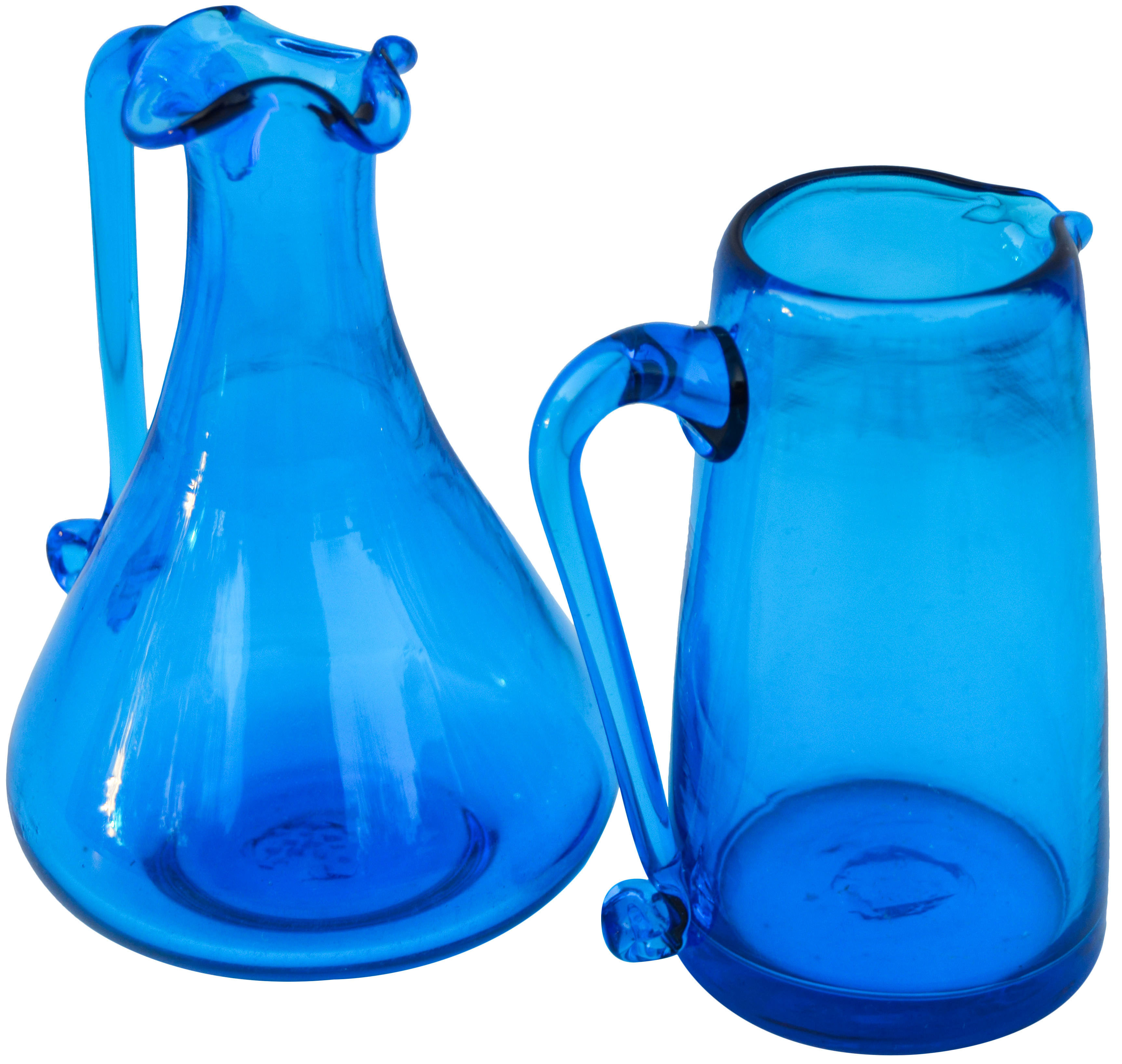 The Moroccan Room Vintage Blue Glass Creamers - Set Of 2 | Wayfair