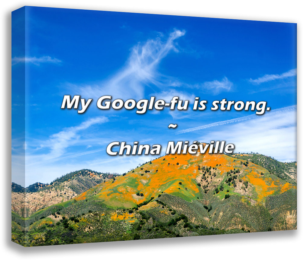 World Menagerie Artsy Quote "My Google-fu is strong." By China Miéville ...