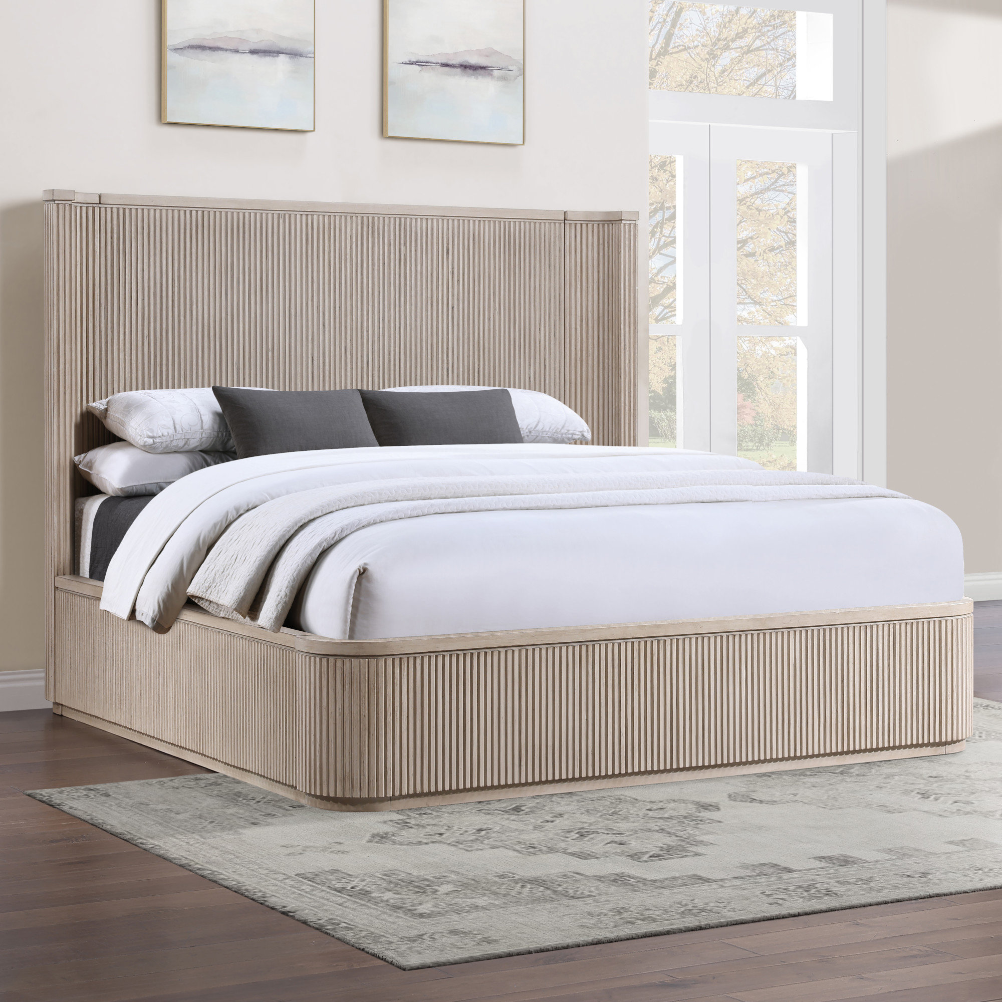 Ivy Bronx Elland Reeded Wood Bed | Wayfair