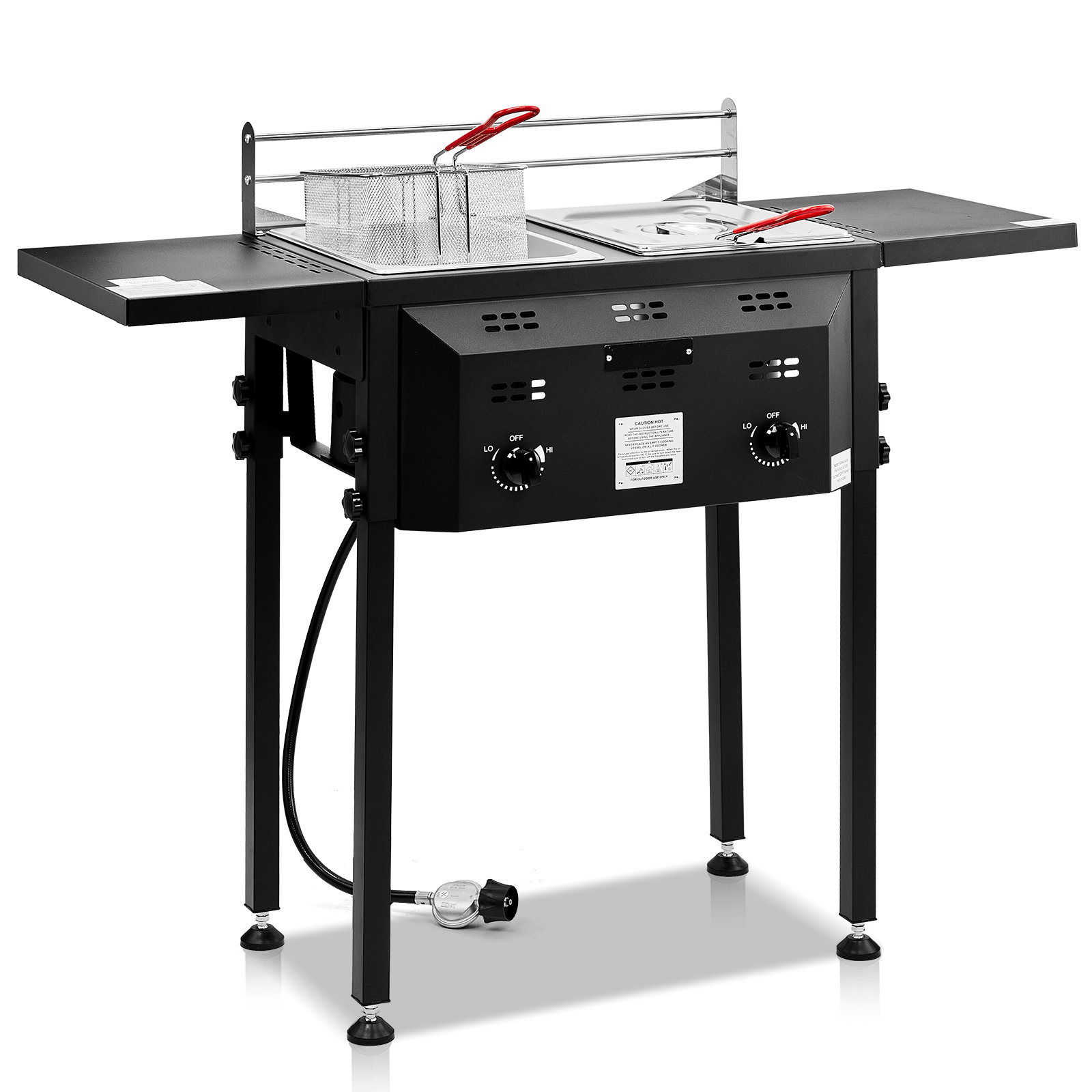Winado Outdoor Deep Fryer With Dual 8QT Stainless Steel Tank & Basket ...