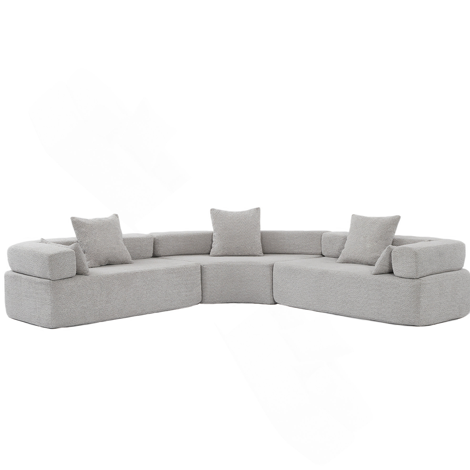 Red Barrel Studio® Oversized Combination Sofa,Curved Sofa,Upholstered 4 ...