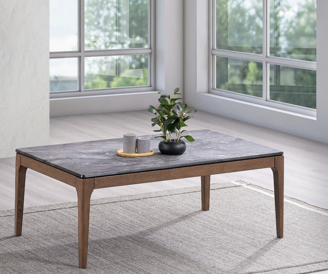 Ebern Designs Ghag Engineered Stone Rectangular Coffee Table | Wayfair