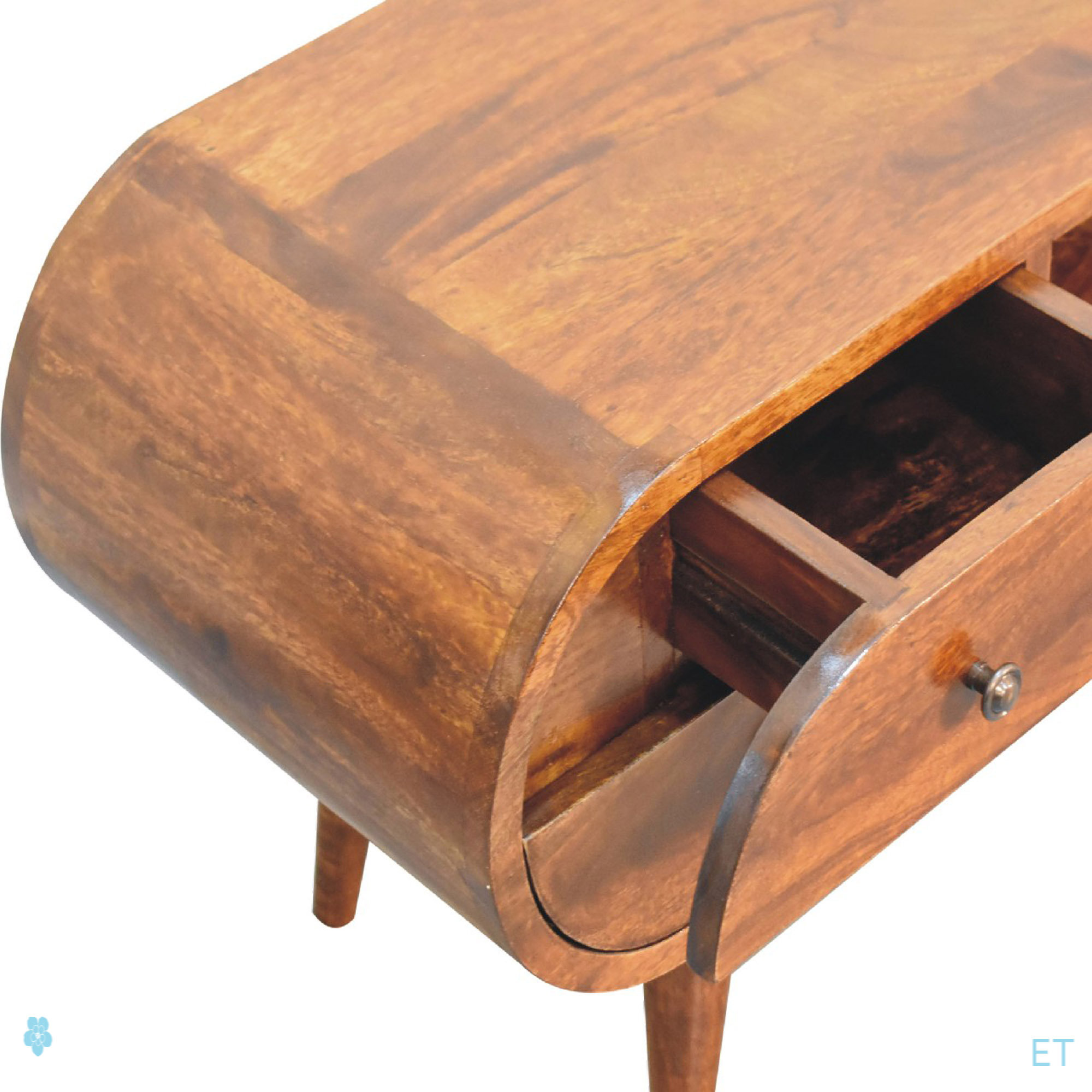 Millwood Pines Chestnut Circular Media Unit | Wayfair