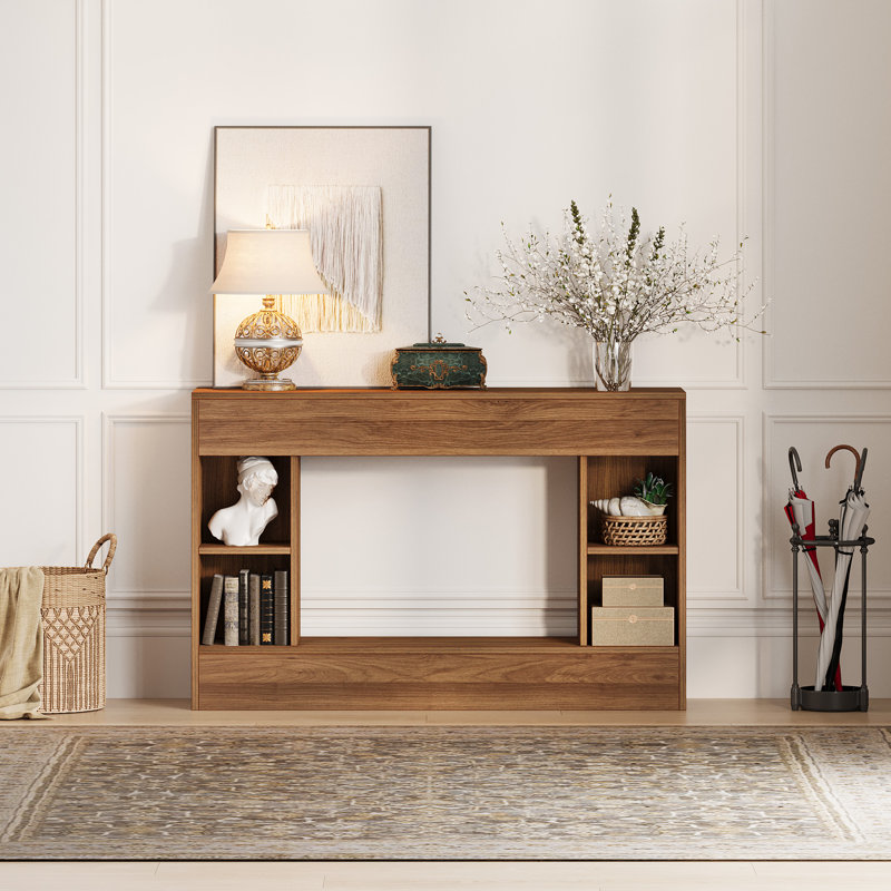 Millwood Pines Felomina 55'' Console Table with Storage Rustic for ...
