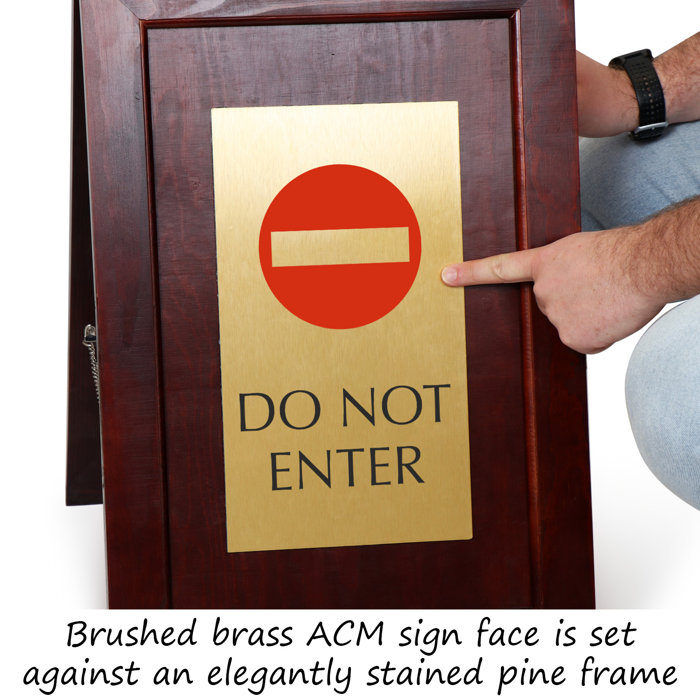 SmartSign Do Not Enter Wooden A-Frame Sign, 2-Sided | Wayfair