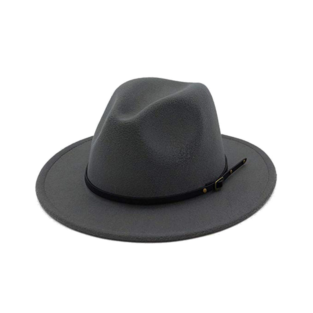 Ebern Designs Jazz Cap Wide Brim Breathable Solid Color Fedora Hat ...