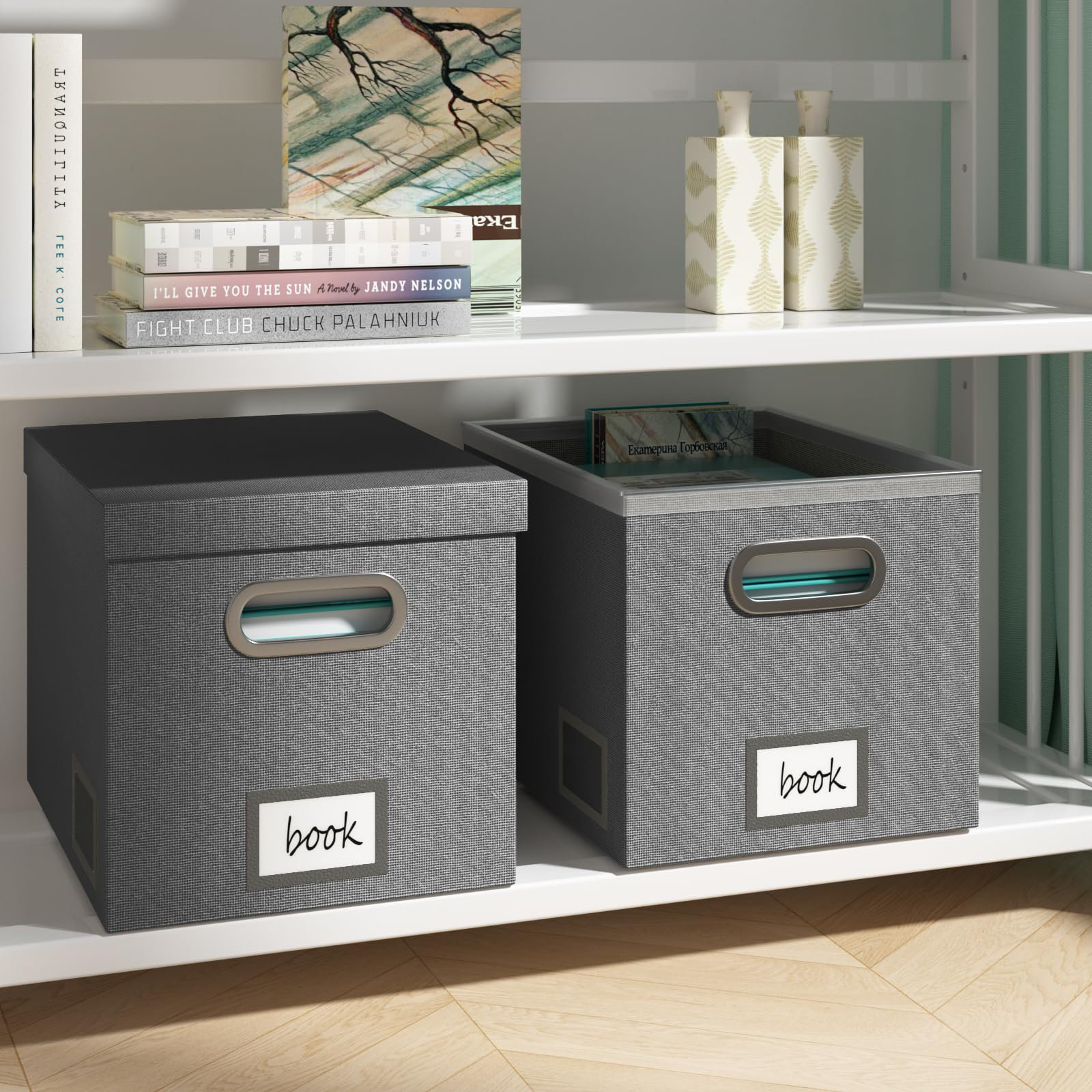 shuoli File Storage Box With Lid File Boxes For Hanging Decorative ...