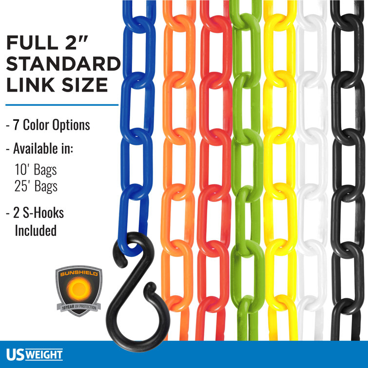 USWeight 25 FT Yellow, 2-Inch Plastic Chain - Wayfair Canada