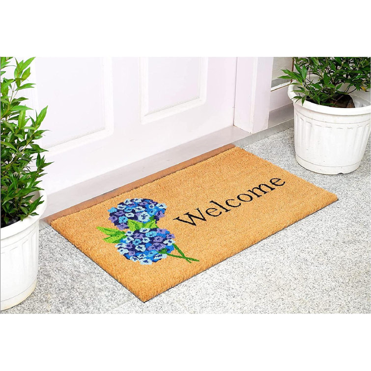 Rosalind Wheeler Alwine Non-Slip Floral Outdoor Doormat | Wayfair