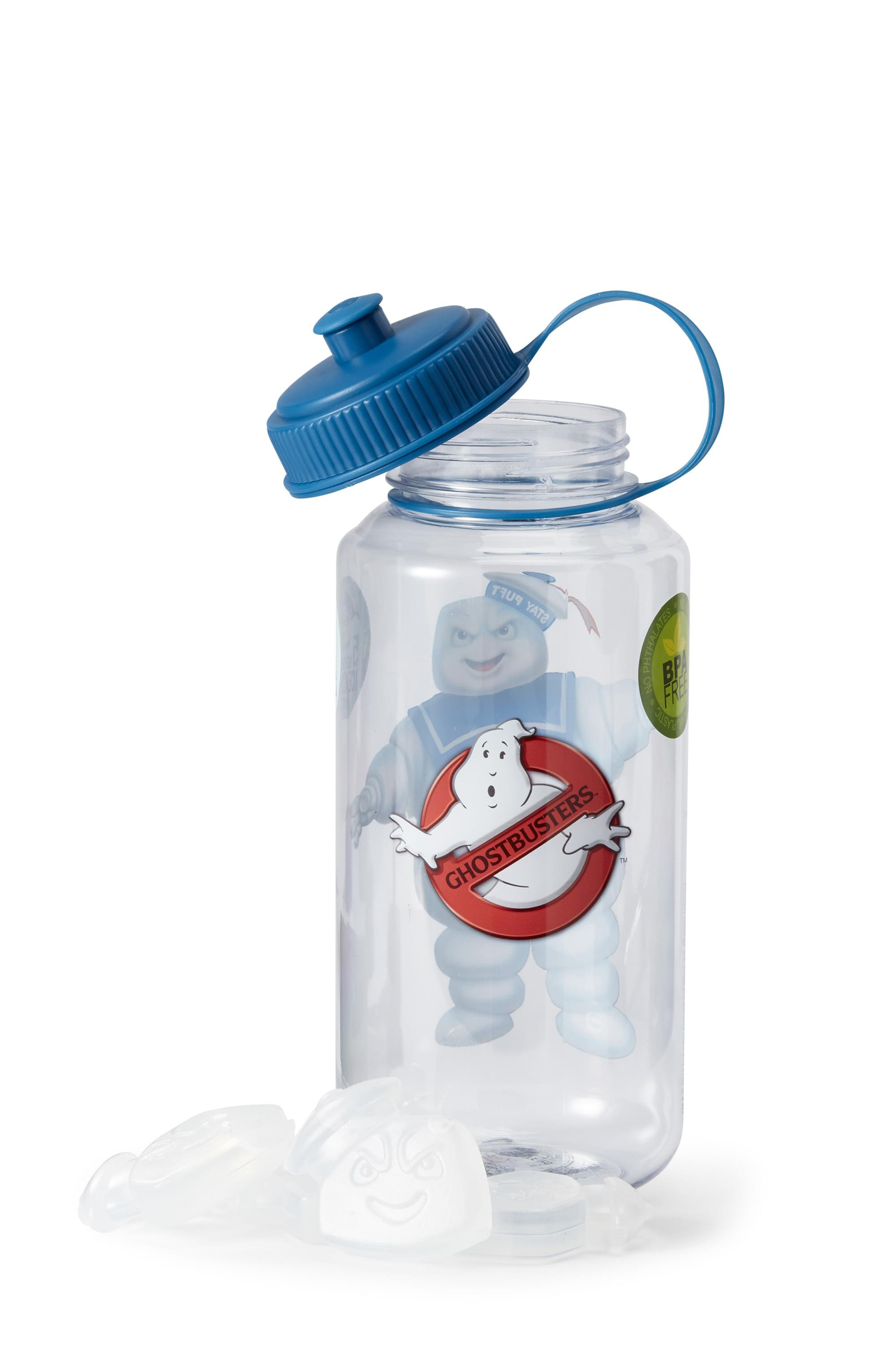 Just Funky Ghostbusters Stay Puft 32Oz Plastic Water Bottle W/ Ice Cube ...