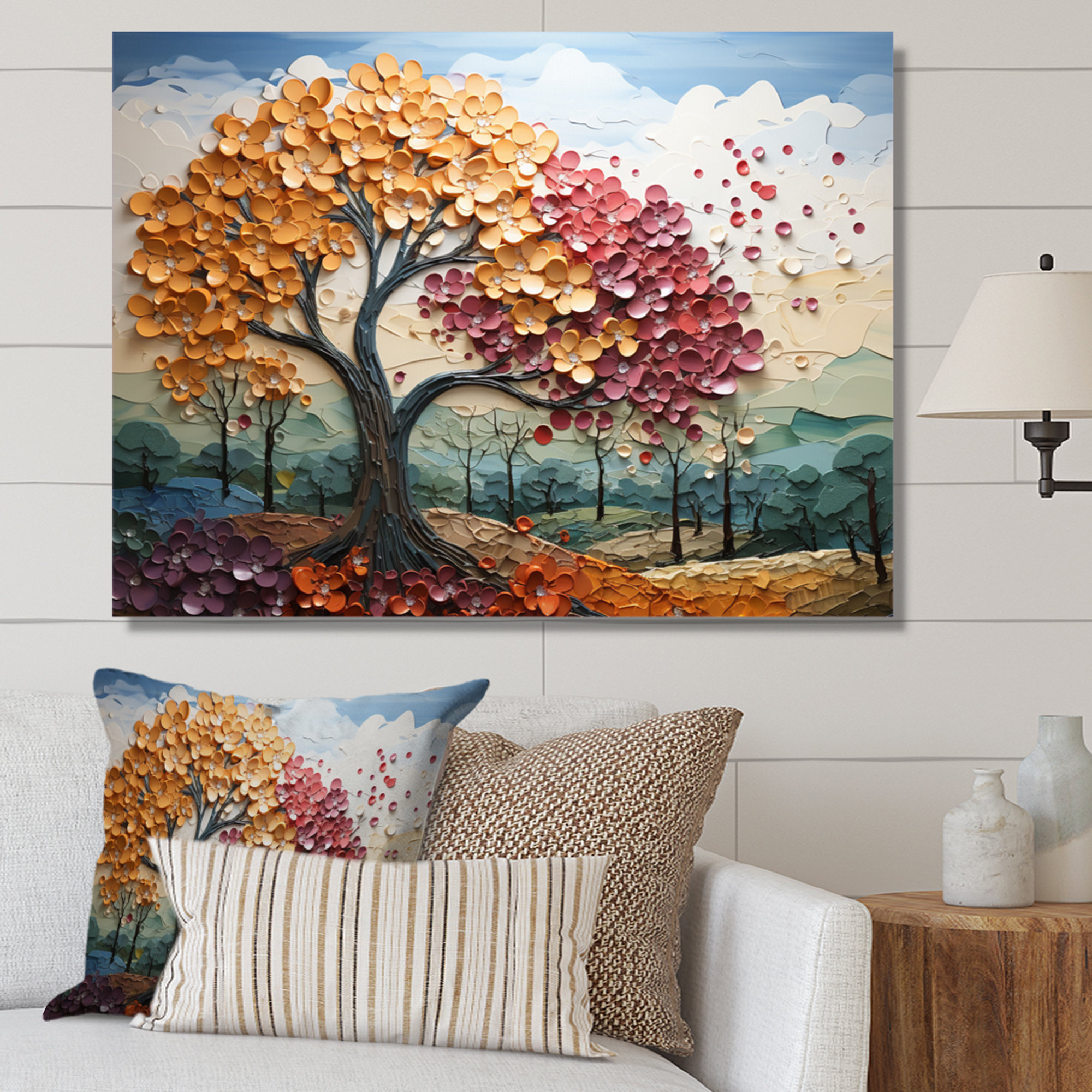 Red Barrel Studio® Maple Trees Mosaic Of Season II - Tree Maple Wall ...