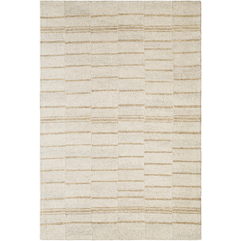 Demie Hand Tufted Wool Beige/Brown Rug & Reviews | Joss & Main