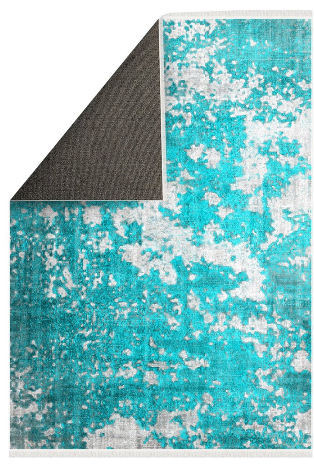 Rugpera Tippo Turquoise And Grey Color Abstract Design Carpet Machine ...