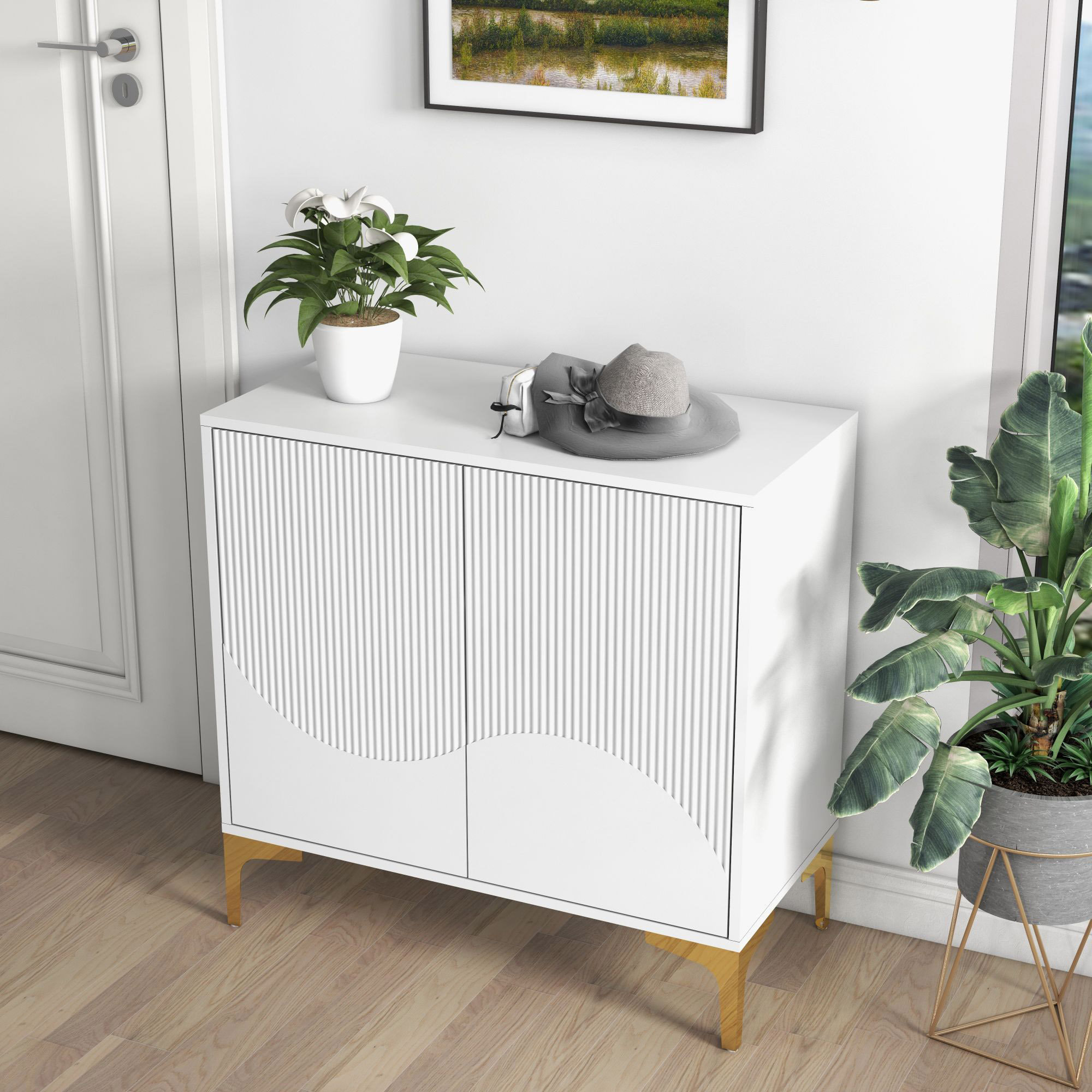 Mercer41 Modern Entryway Storage Cabinet With Shelves - Wayfair Canada