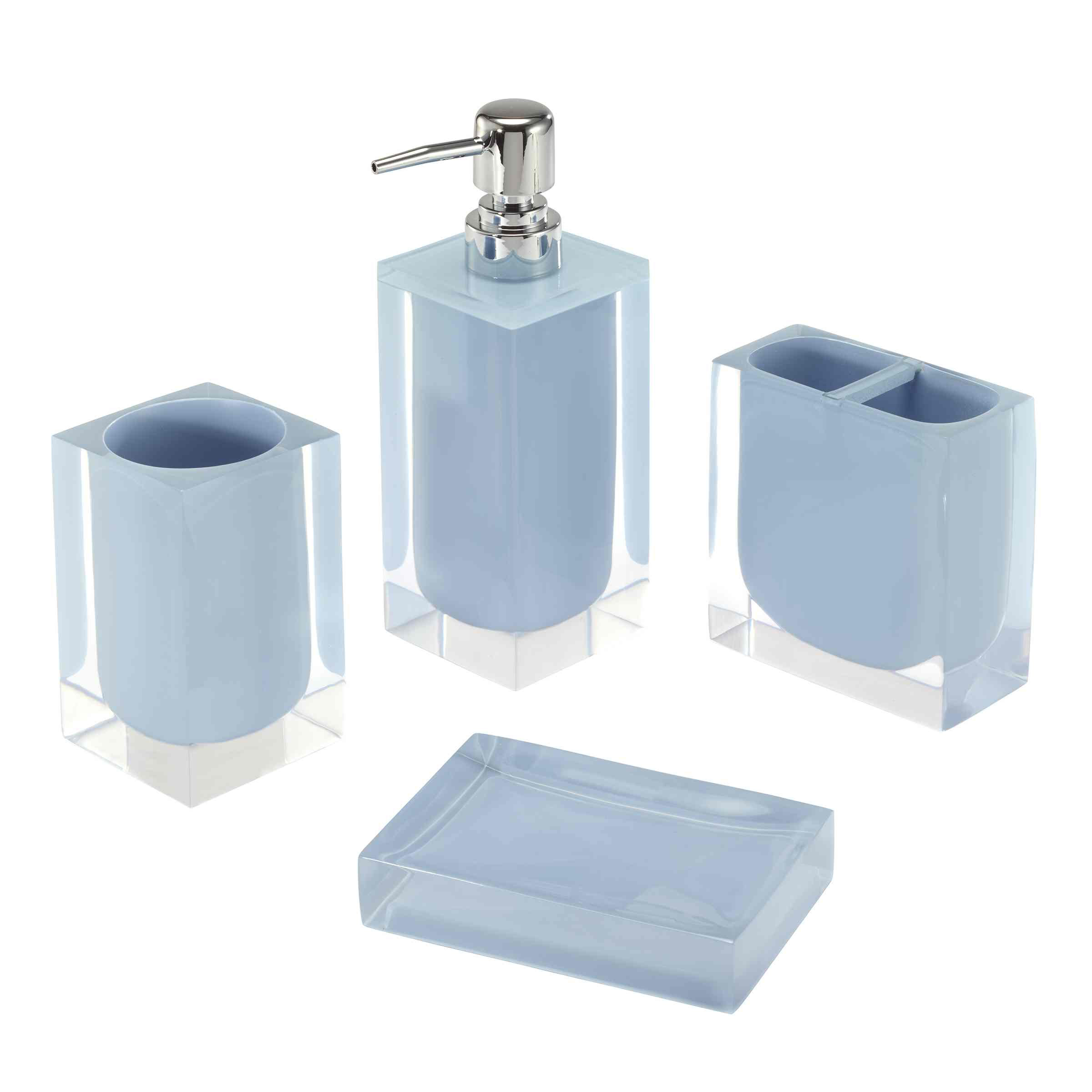 IZOD Iz Marina Blue Bath 4 Piece Bathroom Accessory Set & Reviews | Wayfair