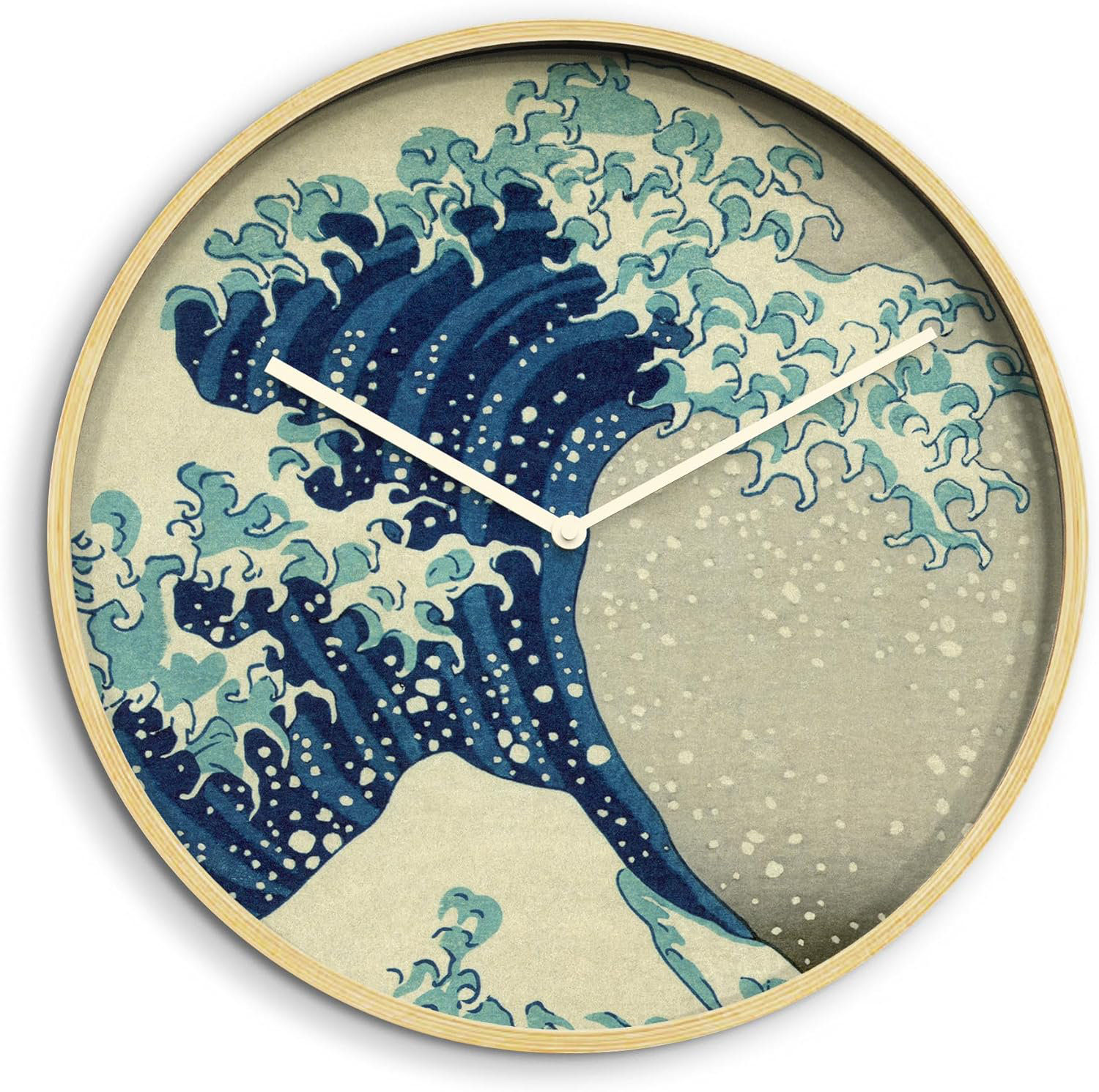 SIGNLEADER Unique The Great Wave Nautical Ocean Wooden 24" Wall Clock ...