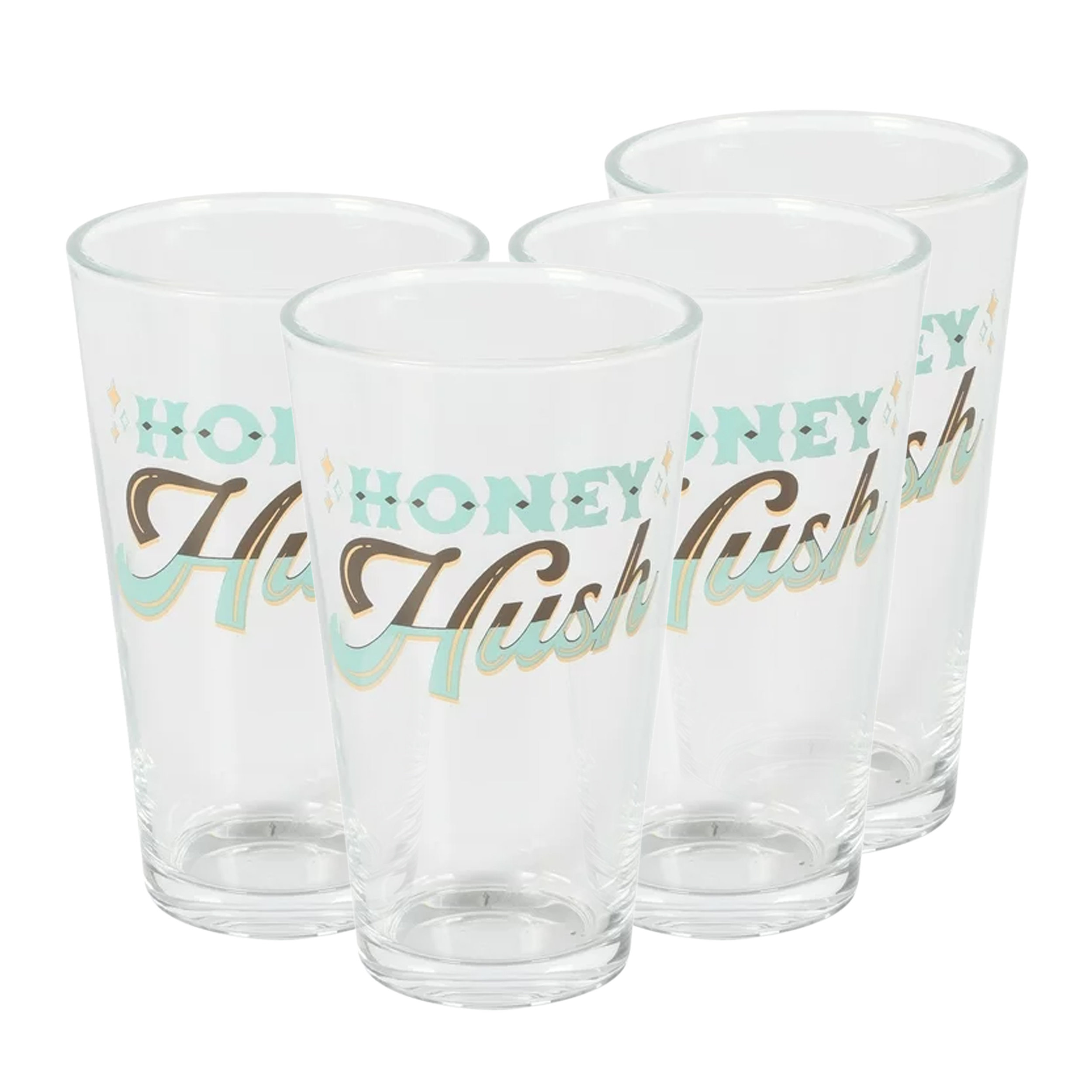 Trinx 4 Piece 16 Ounce Glass Honey Hush Tumbler Set | Wayfair