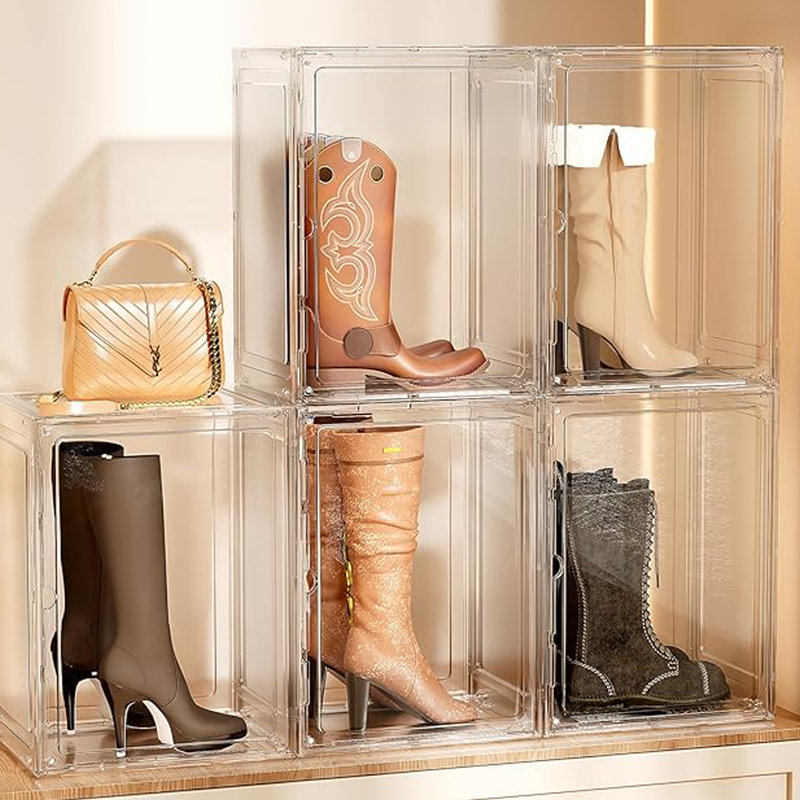 Rebrilliant Boot Storage Organizer 5 Pack Super Large Plastic Boots ...