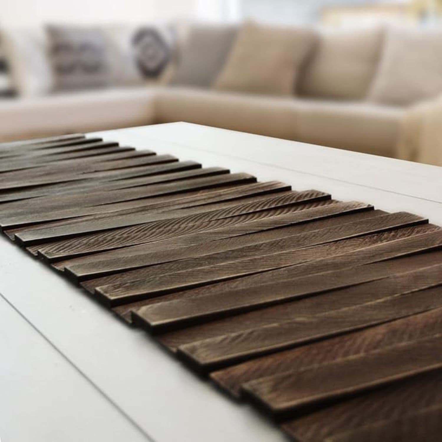 Gracie Oaks 25 x 12 Inch Natural Durable Wooden Table Runner | Wayfair