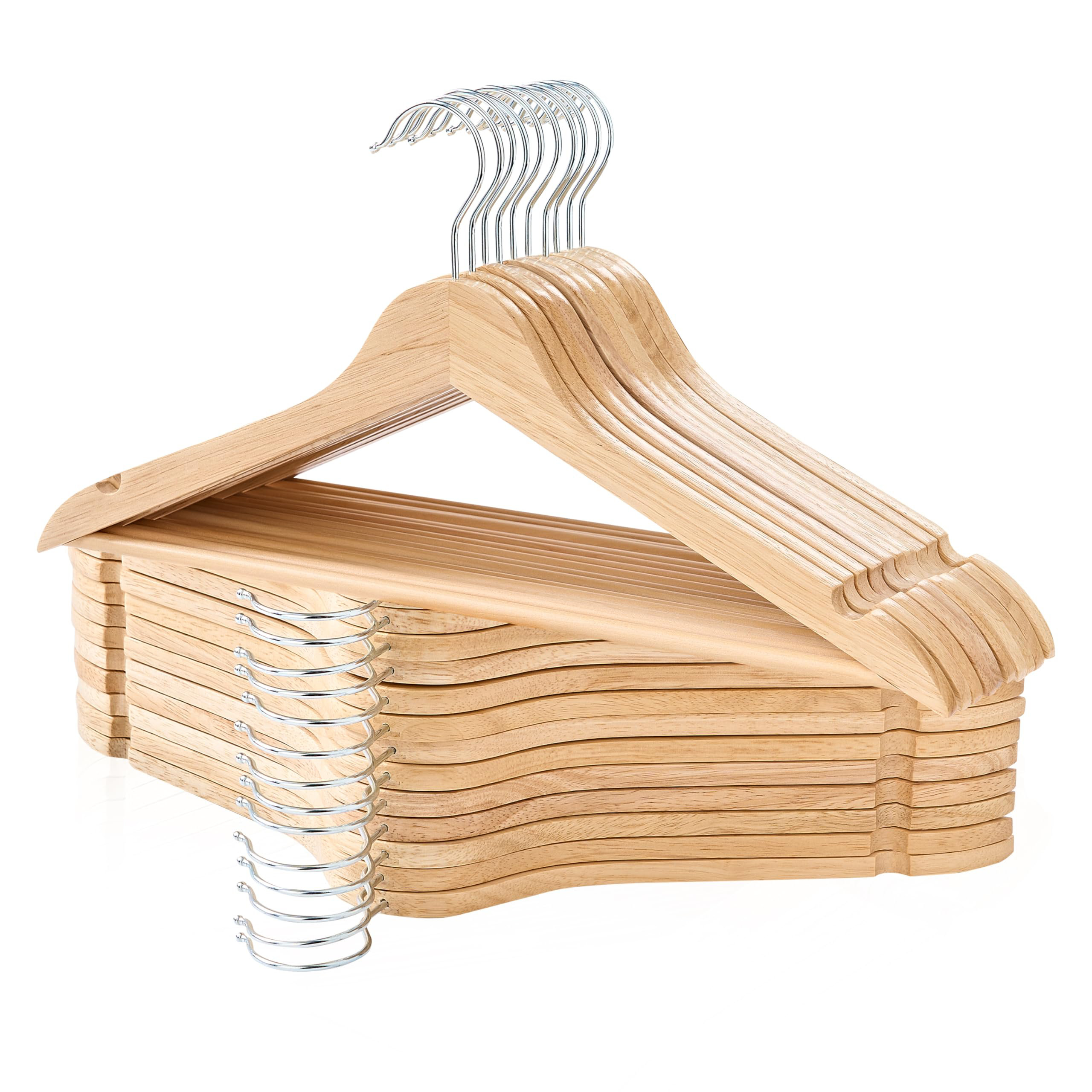 Corrigan Studio® Premium Wooden Hangers - Durable & Slim Coat Hanger ...