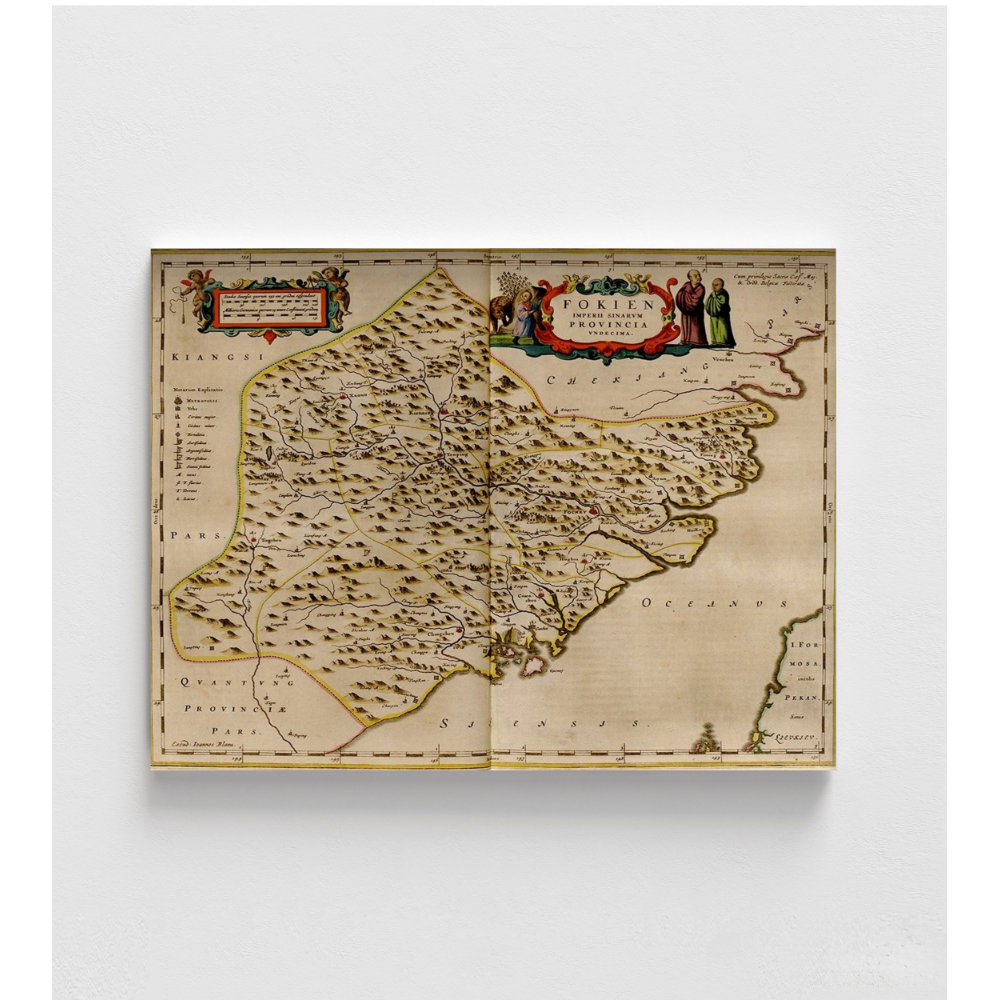 WeFrameArt Fukien-China, Antique Chinese Map Print, Chinese Region Wall ...