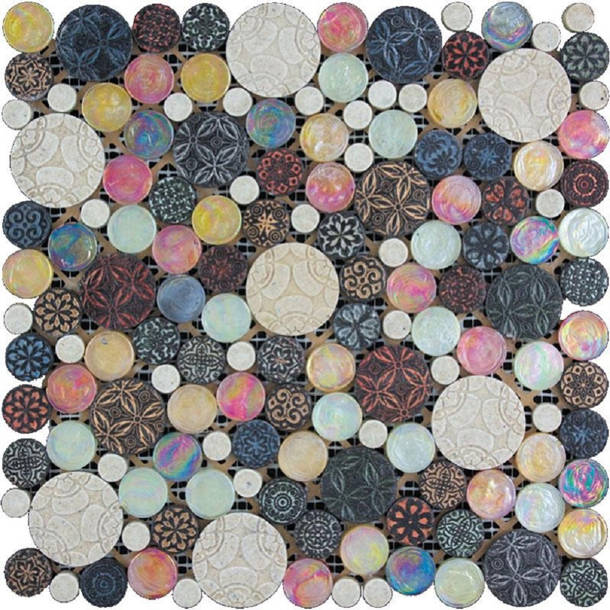 MatrixStoneUSA 12" x 12" Bubble Glass Random Mosaic Wall Tile & Reviews ...