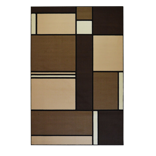 Ivy Bronx LeMonds Brown/Black Rug | Wayfair.co.uk