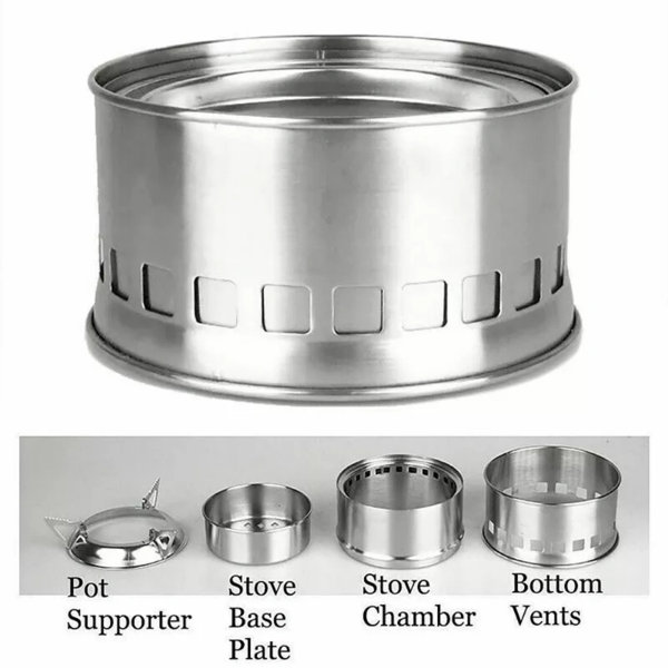 Costyle Outdoor Wood Stove Backpacking Portable Survival Wood Burning ...