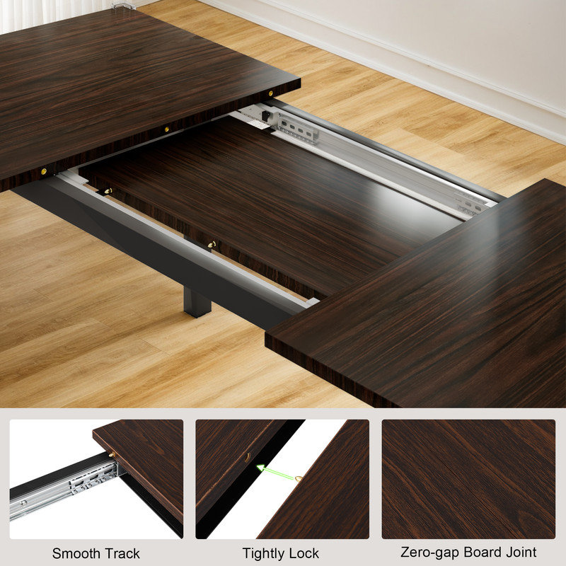 17 Stories Dining Table Set, 7-piece Extendable Table From 63" Large ...